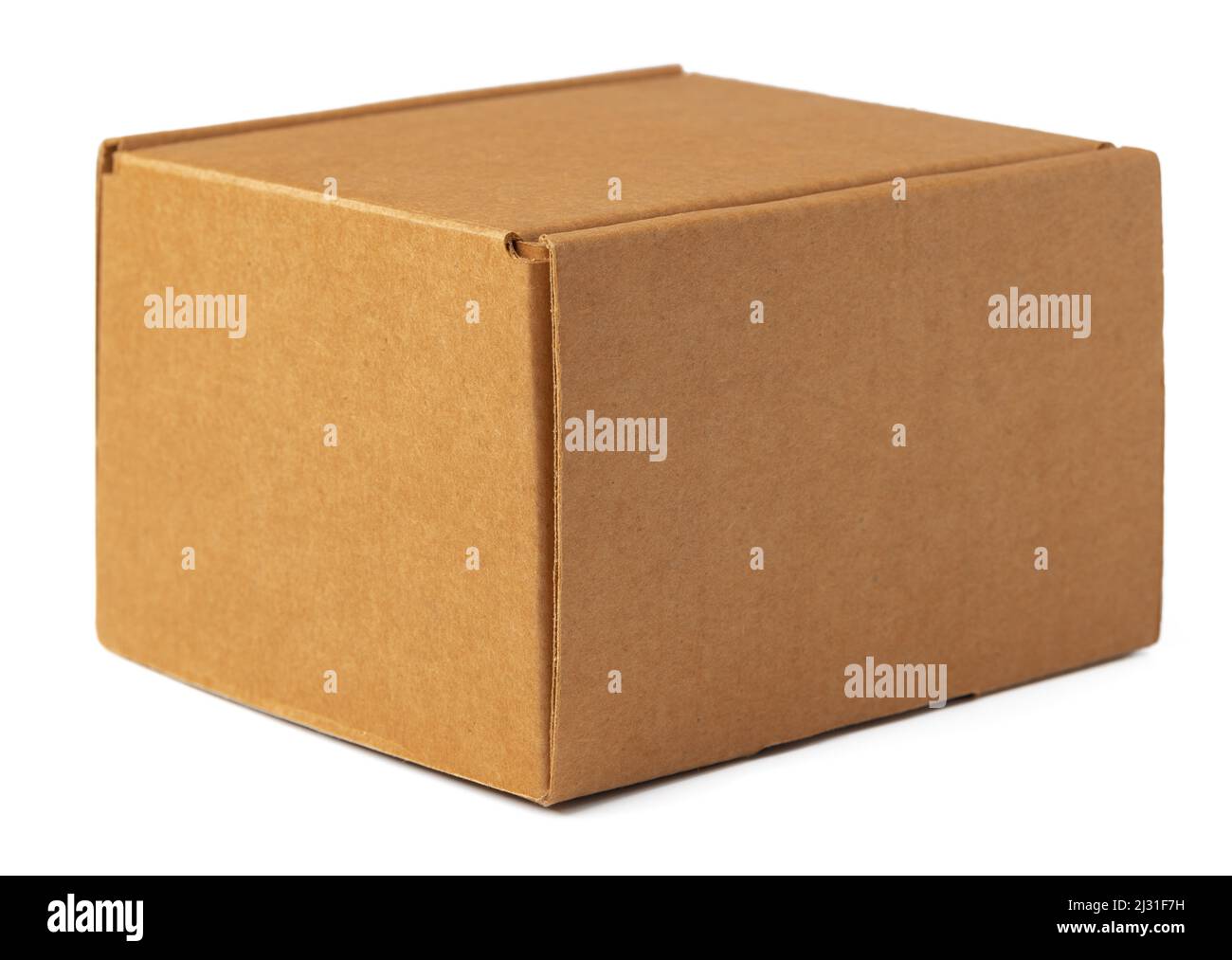 Brown cardboard box isolated on white background Stock Photo - Alamy