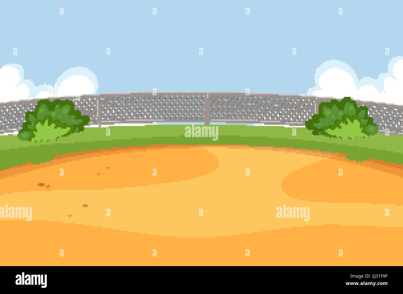 Empty yard outdoor scene illustration Stock Vector Image & Art - Alamy