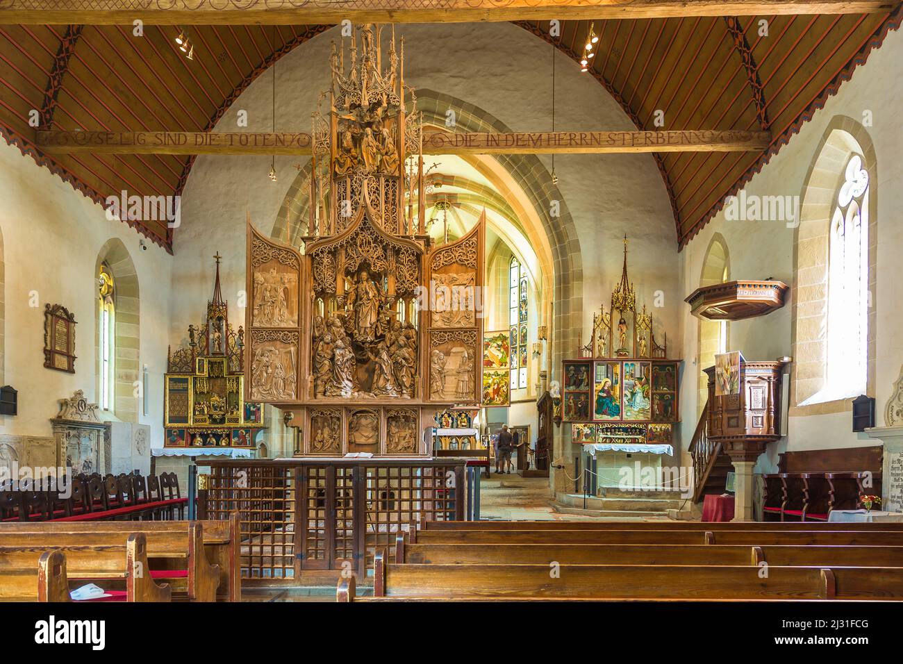 Creglingen, Herrgottskirche, Marienaltar Stock Photo - Alamy