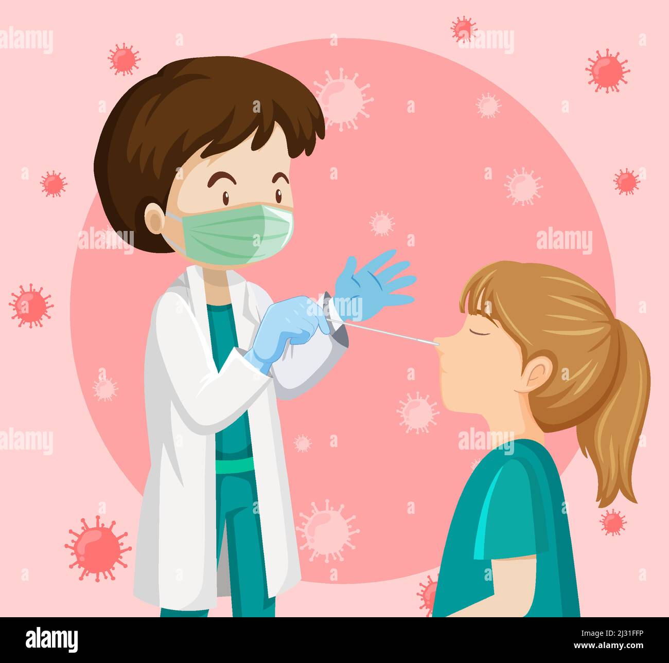 Covid 19 testing with antigen test kit illustration Stock Vector Image ...