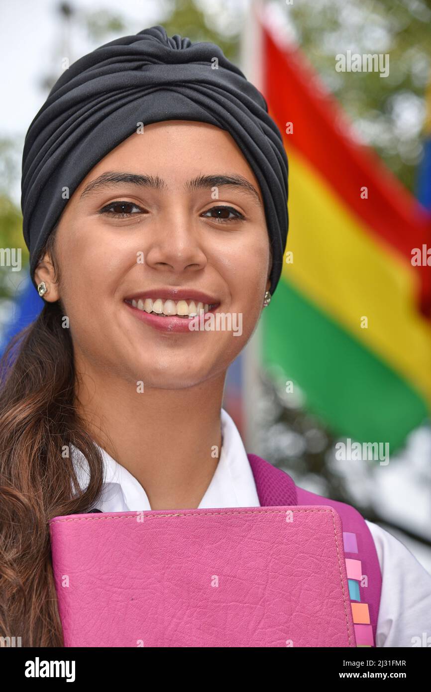 A Smiling Female International Student Stock Photo - Alamy