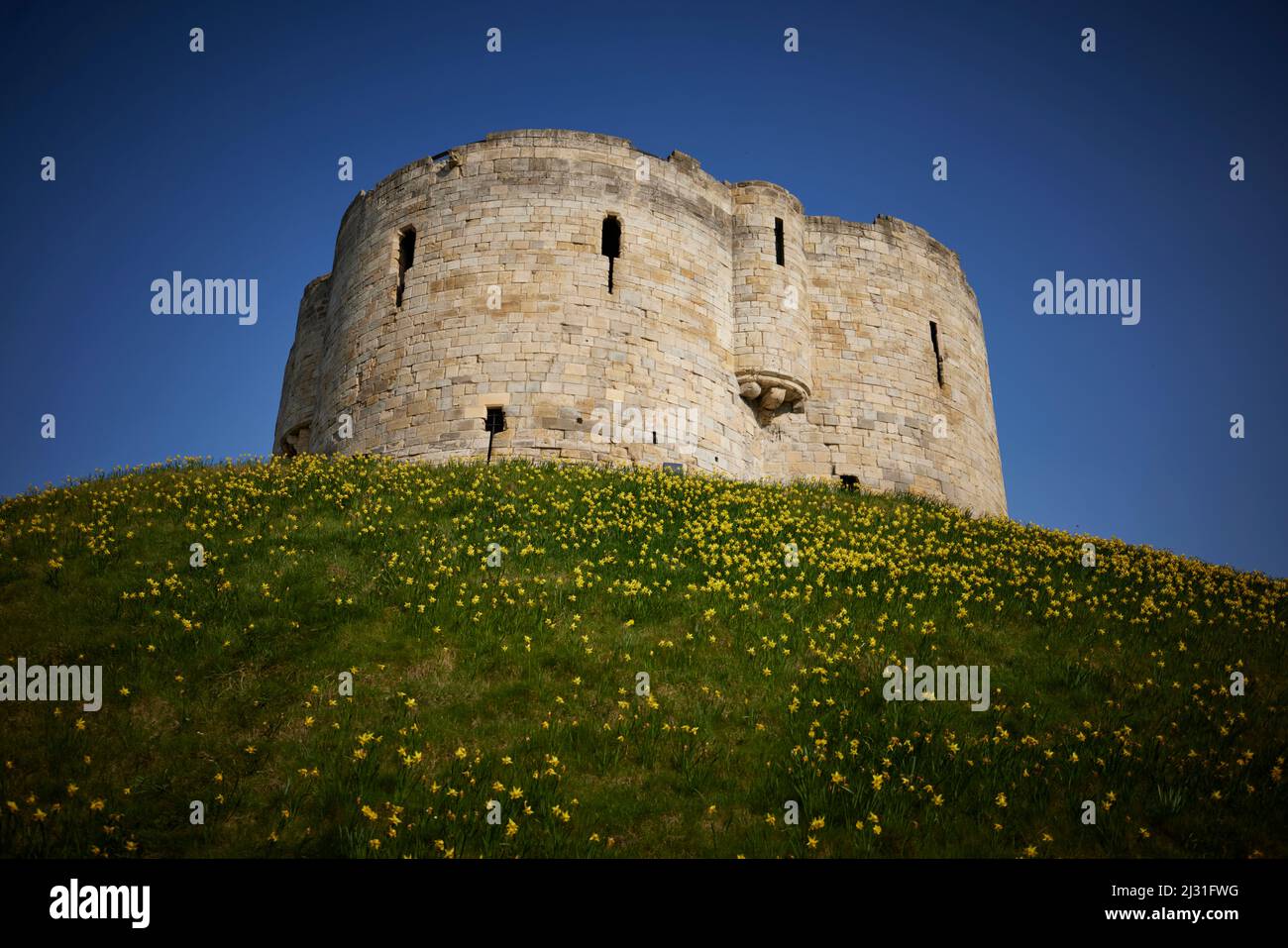 York Castle fortified complex in city of York, England, North Yorkshire ...
