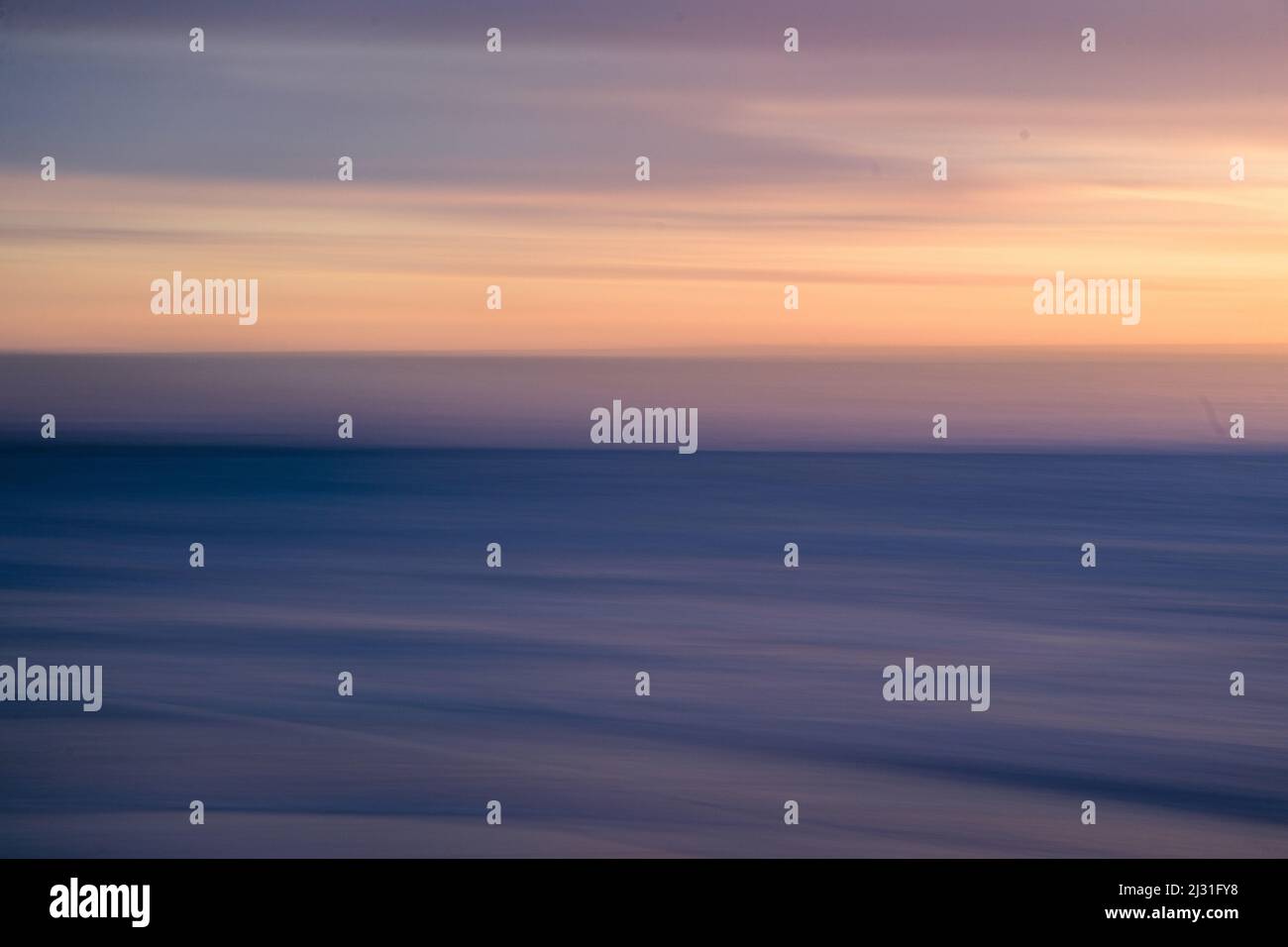 North Coogee, Indian Ocean at Sunset, ICM, Intentional blur Stock Photo ...