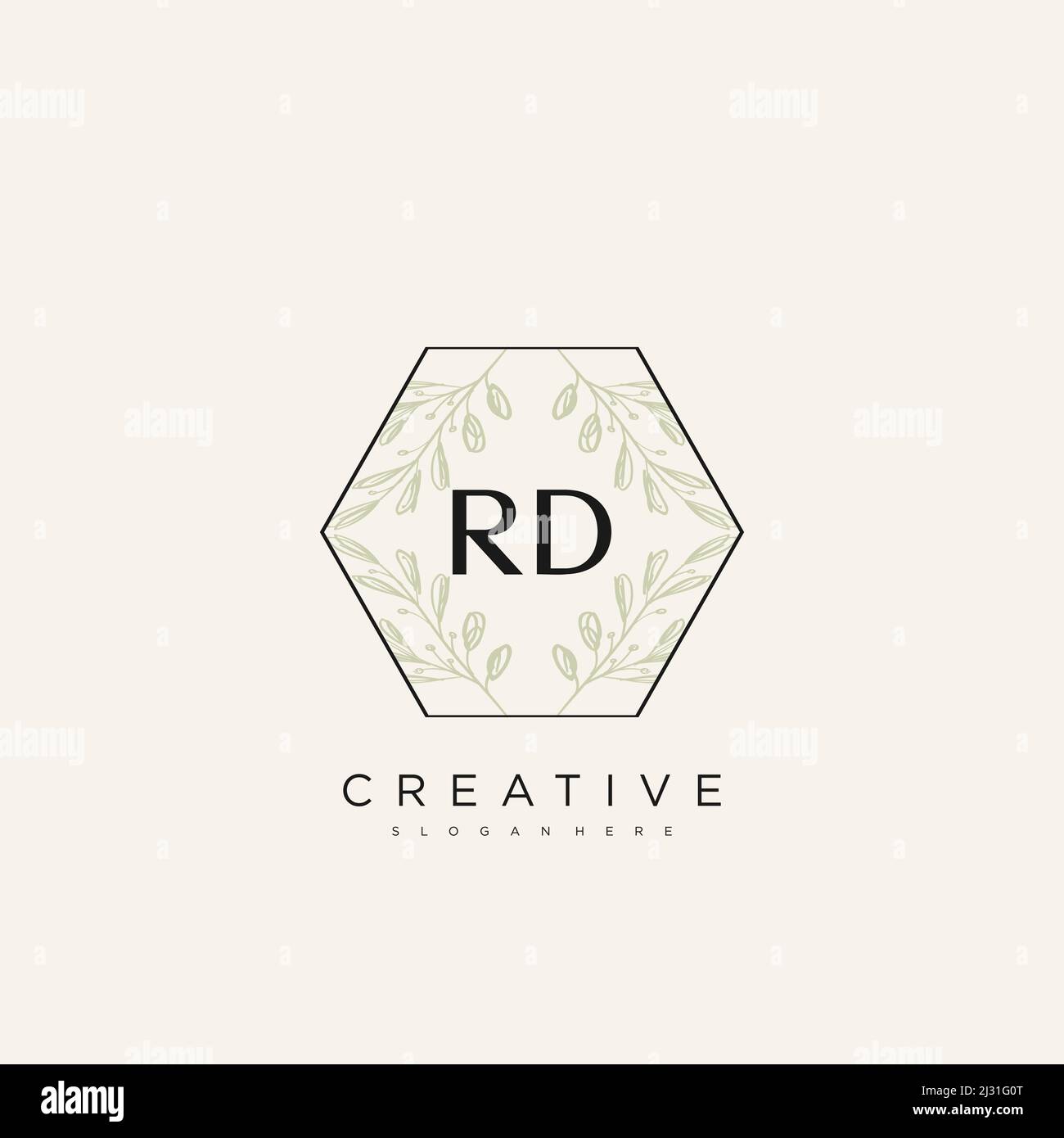 RD Initial Letter Flower Logo Template Vector premium vector Stock Vector Image & Art - Alamy