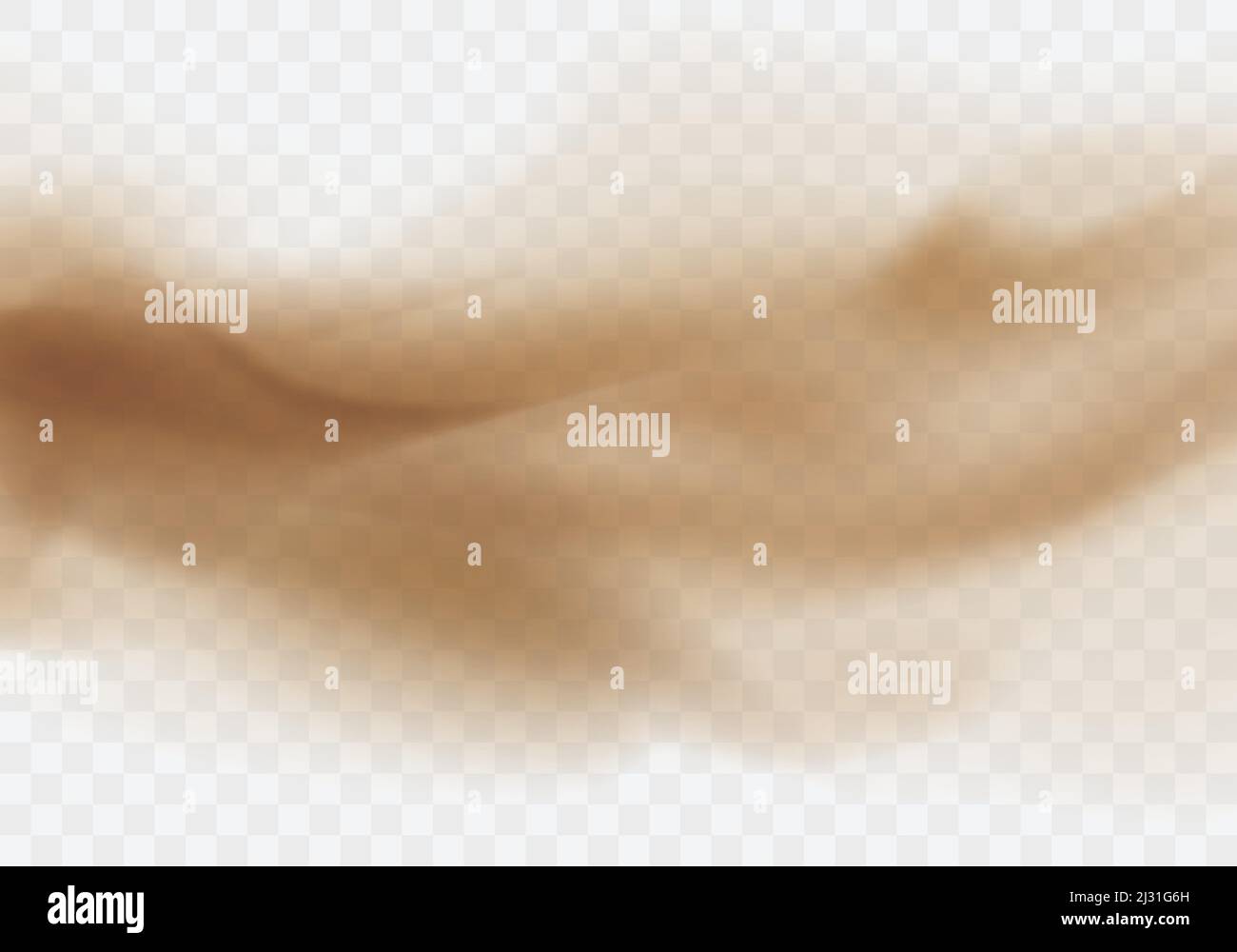 Desert sandstorm, brown dusty cloud or dry sand flying with gust of ...