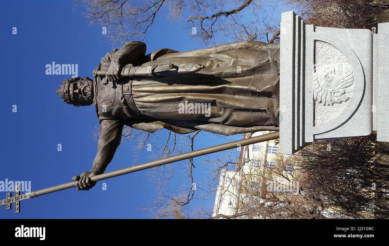 A vertical shot of the Monument of Tsar Samuil in Sofia, Bulgaria Stock ...