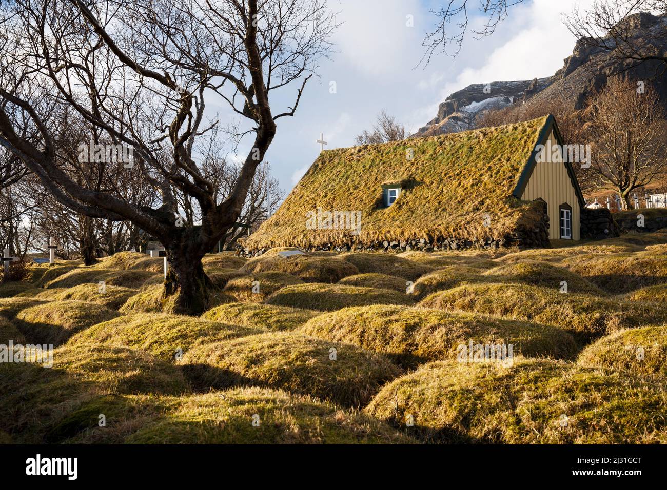 Torfkirche, Hofskirkja, Hof, Iceland, Europe Stock Photo - Alamy