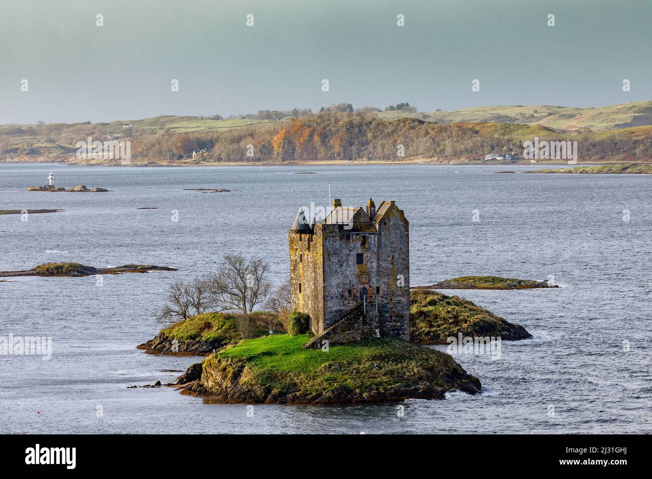Castle Stalker, Tower House on Tidal Island, Loch Linnhe, Scotland UK ...