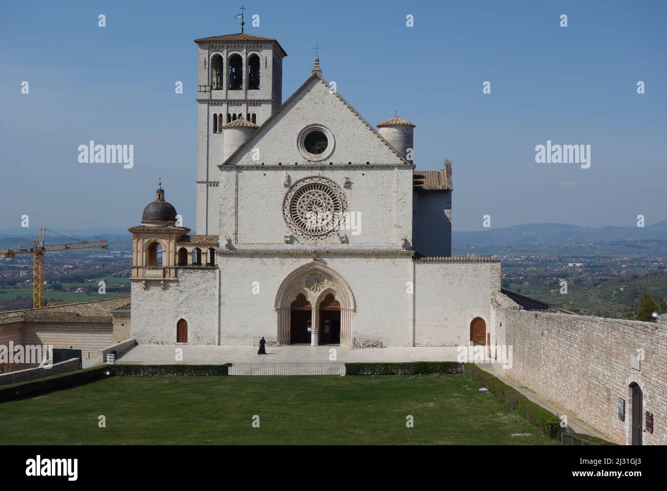 Basilica of St Francis of Assisi, priest approaching Stock Photo - Alamy