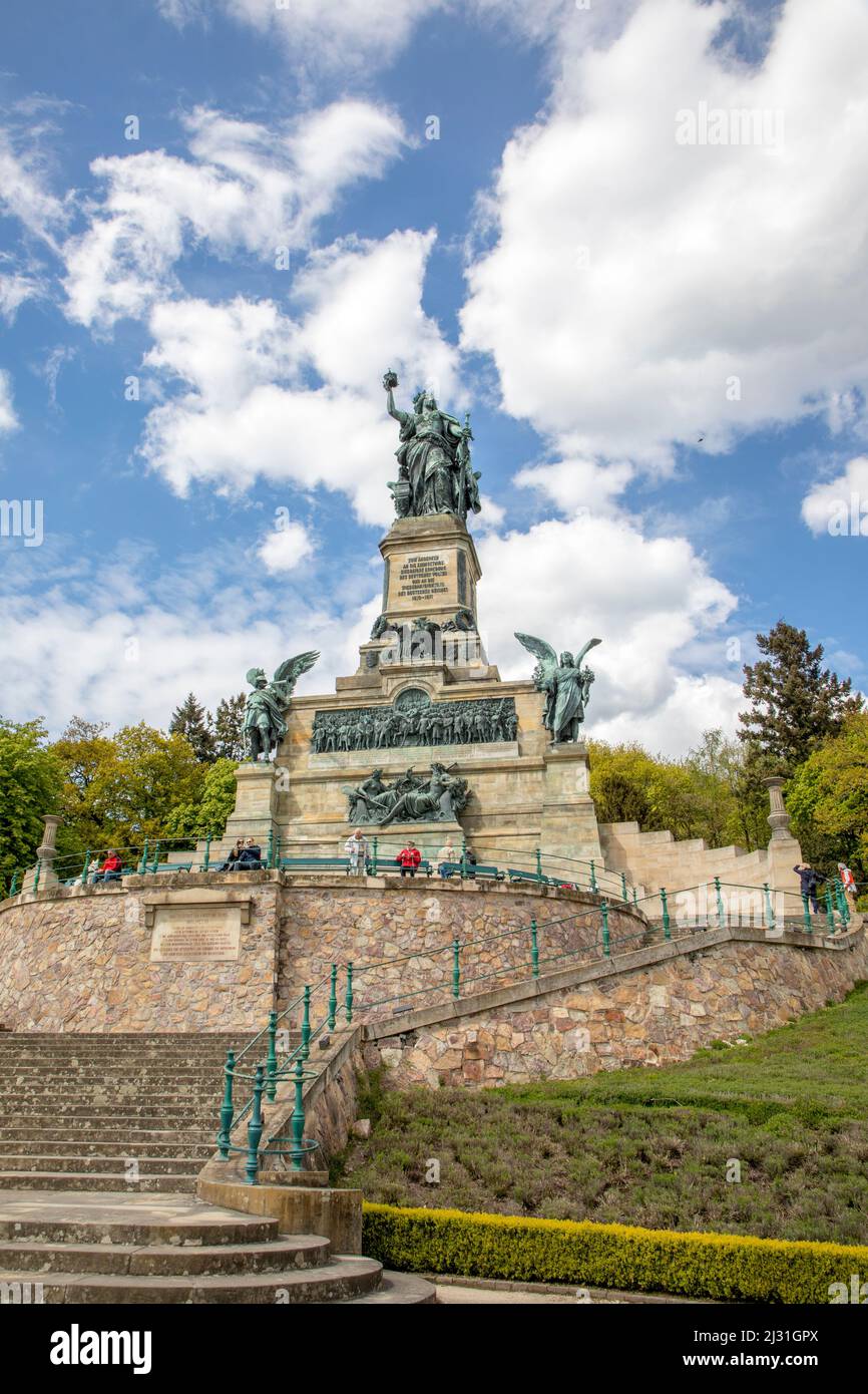 RUDESHEIM, GERMANY - APR 26, 2017: Tourist visiting the ...