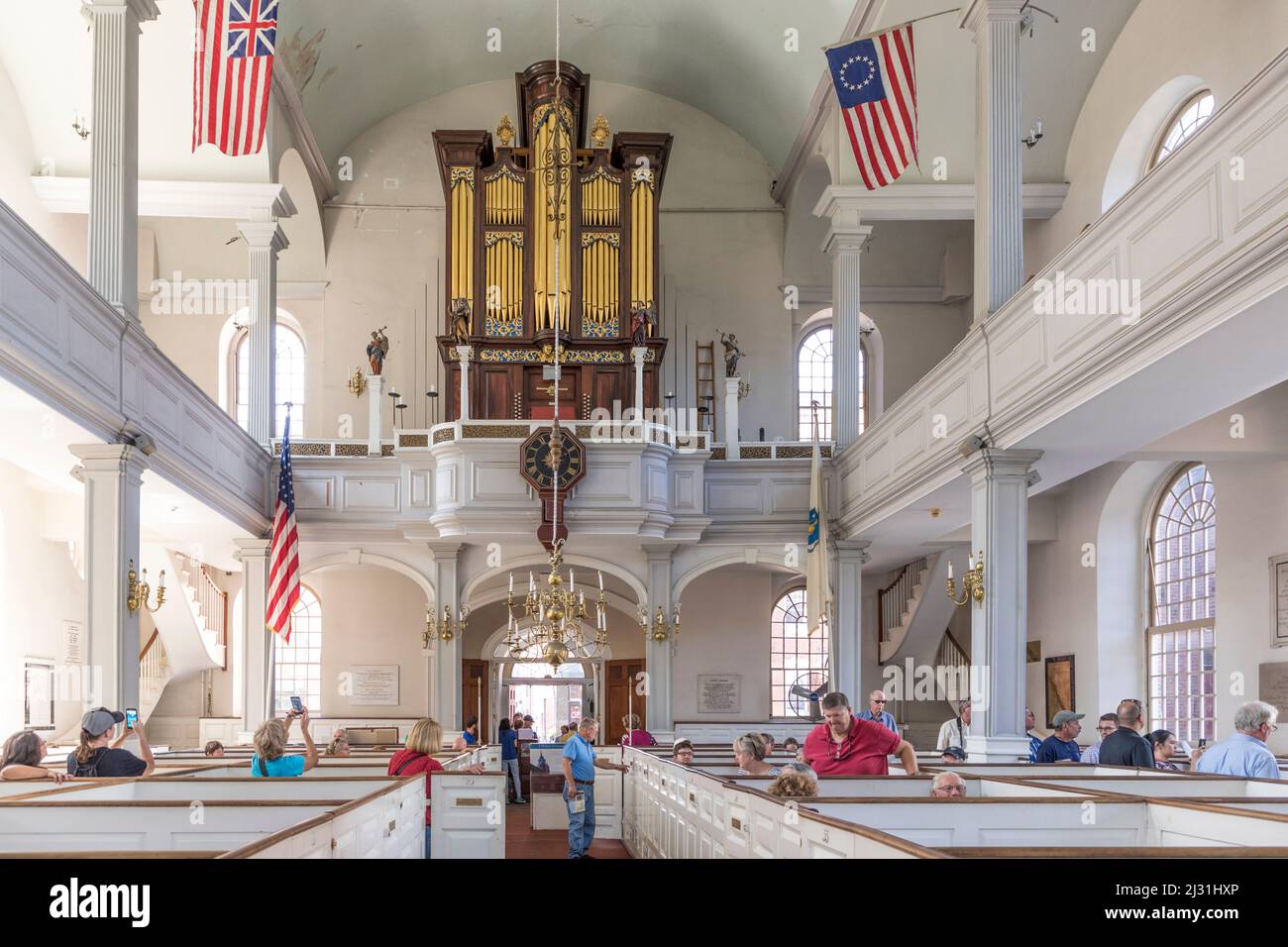 BOSTON, USA - SEP 12, 2017: inside the famous old North church in ...