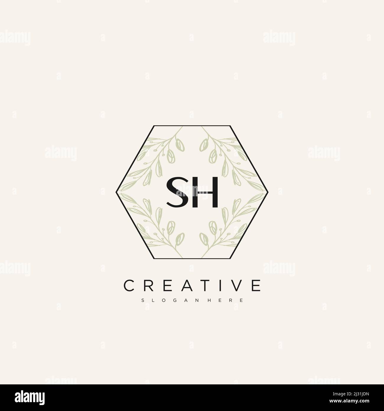 SH Initial Letter Flower Logo Template Vector premium vector Stock ...