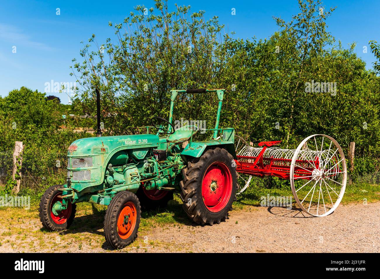 Oldtimer tractor Kramer at the Museumshof Lensahn, Ostholstein ...