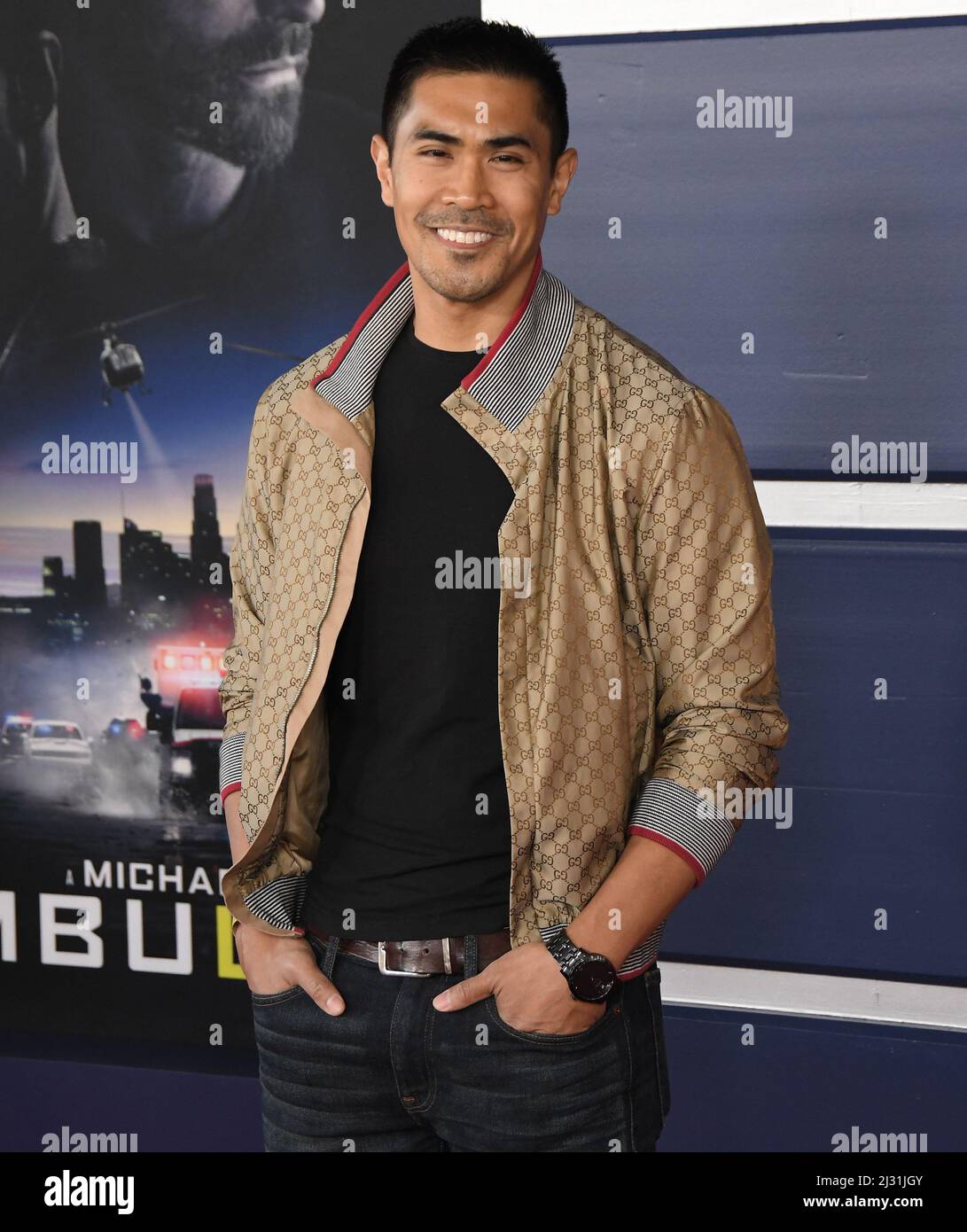 Los Angeles, USA. 04th Apr, 2022. JB Tadena arrives at the AMBULANCE ...