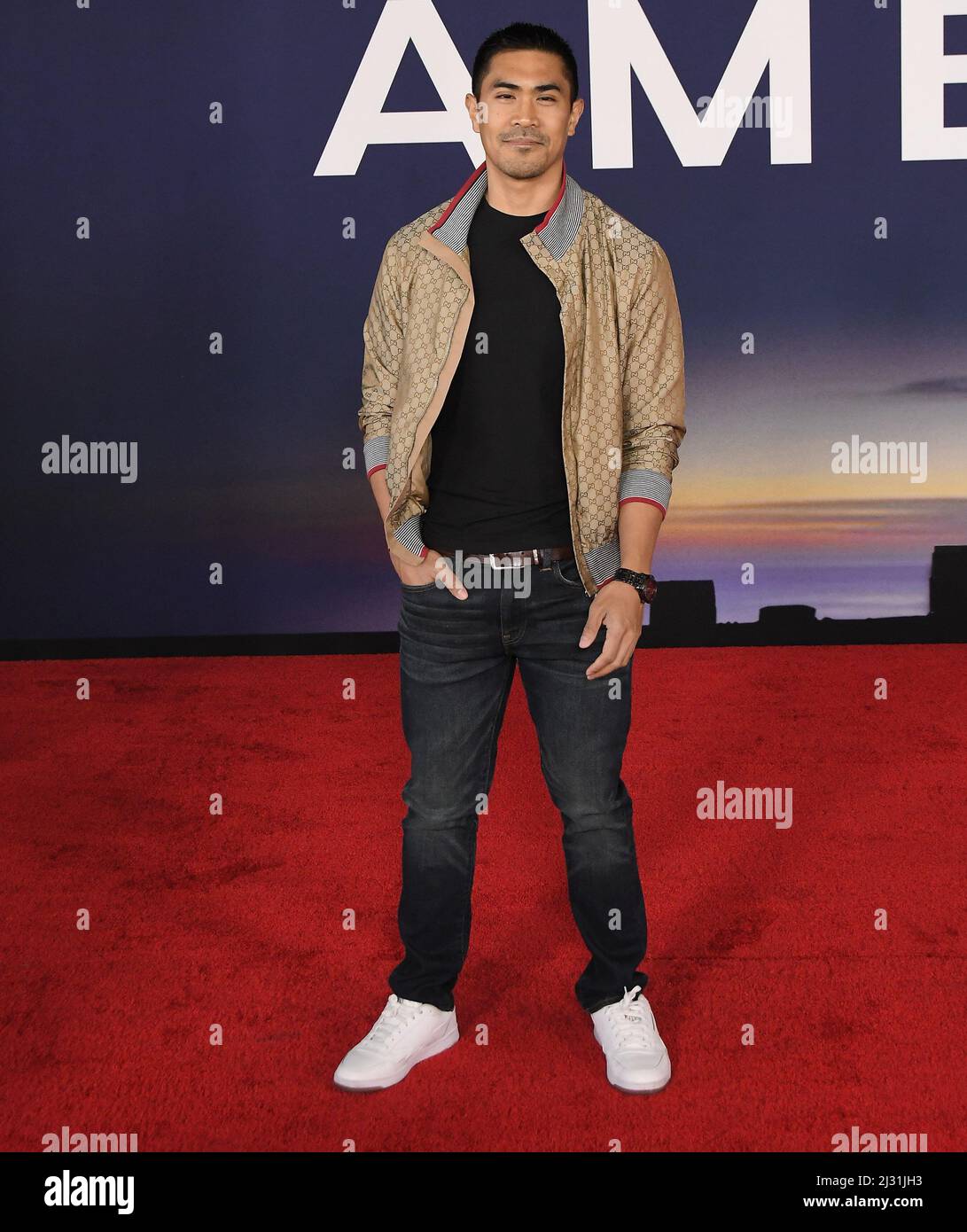 Los Angeles, USA. 04th Apr, 2022. JB Tadena arrives at the AMBULANCE ...