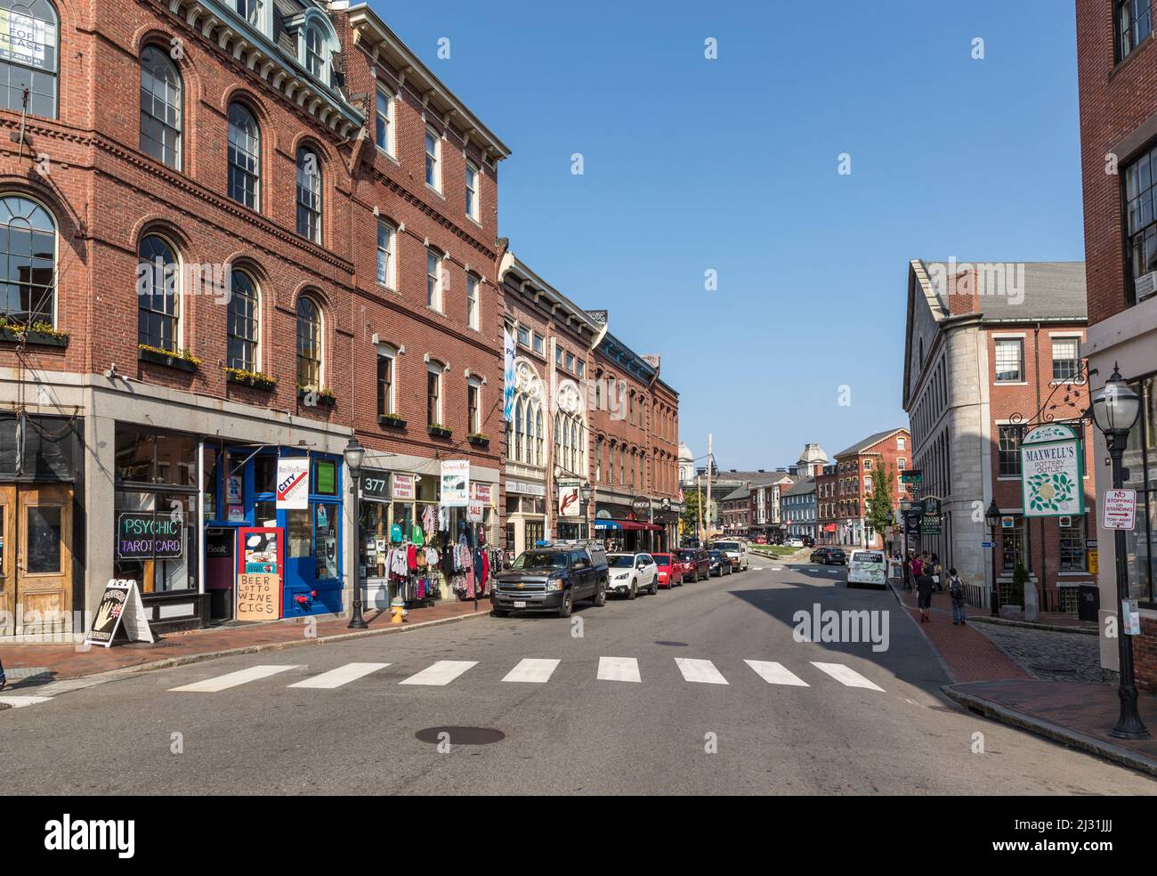 PORTLAND, USA - SEP 15, 2017: Portland Old Port is filled with 19th ...
