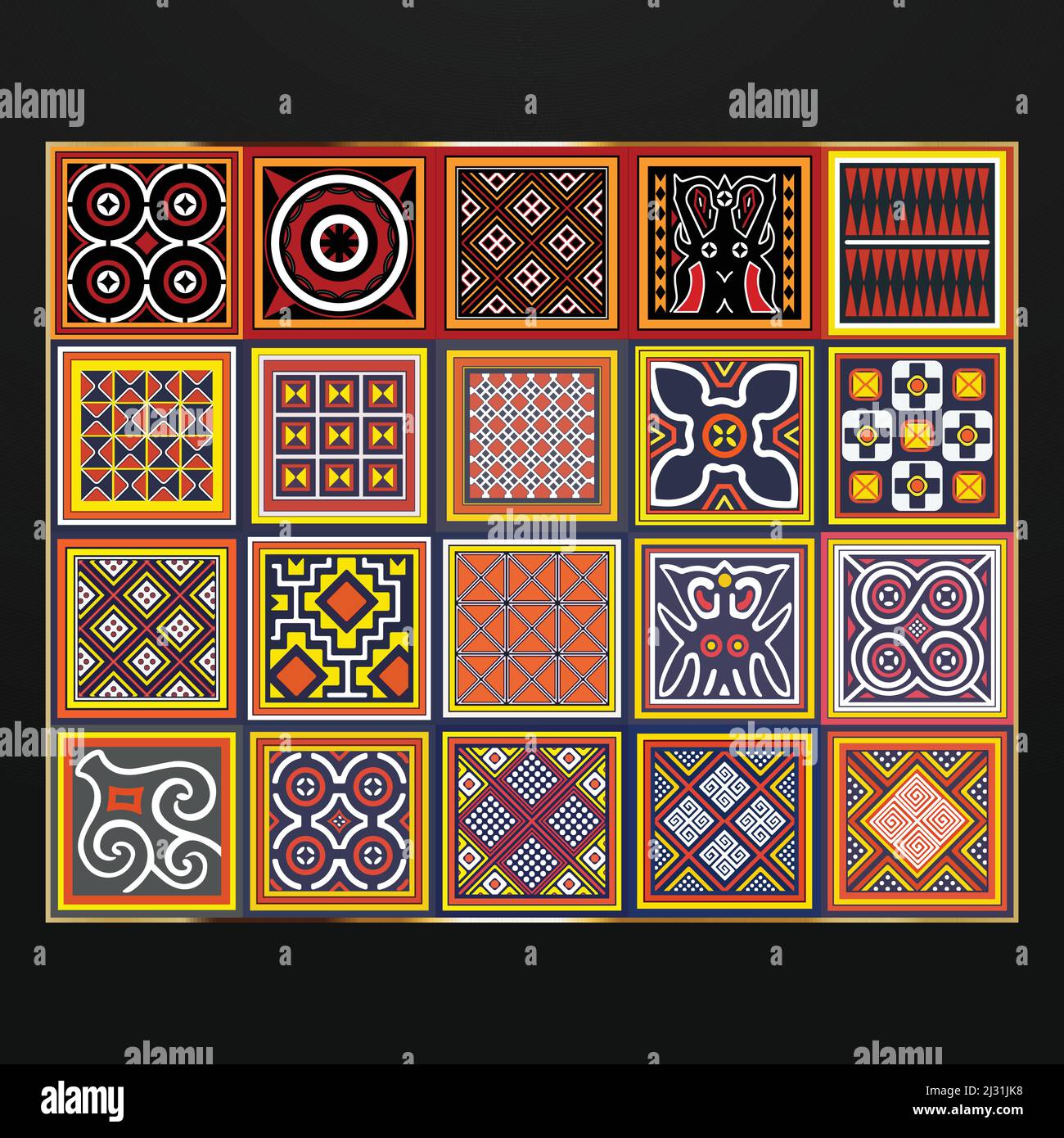 Toraja traditional pattern (Tator) collection artwork design Stock ...