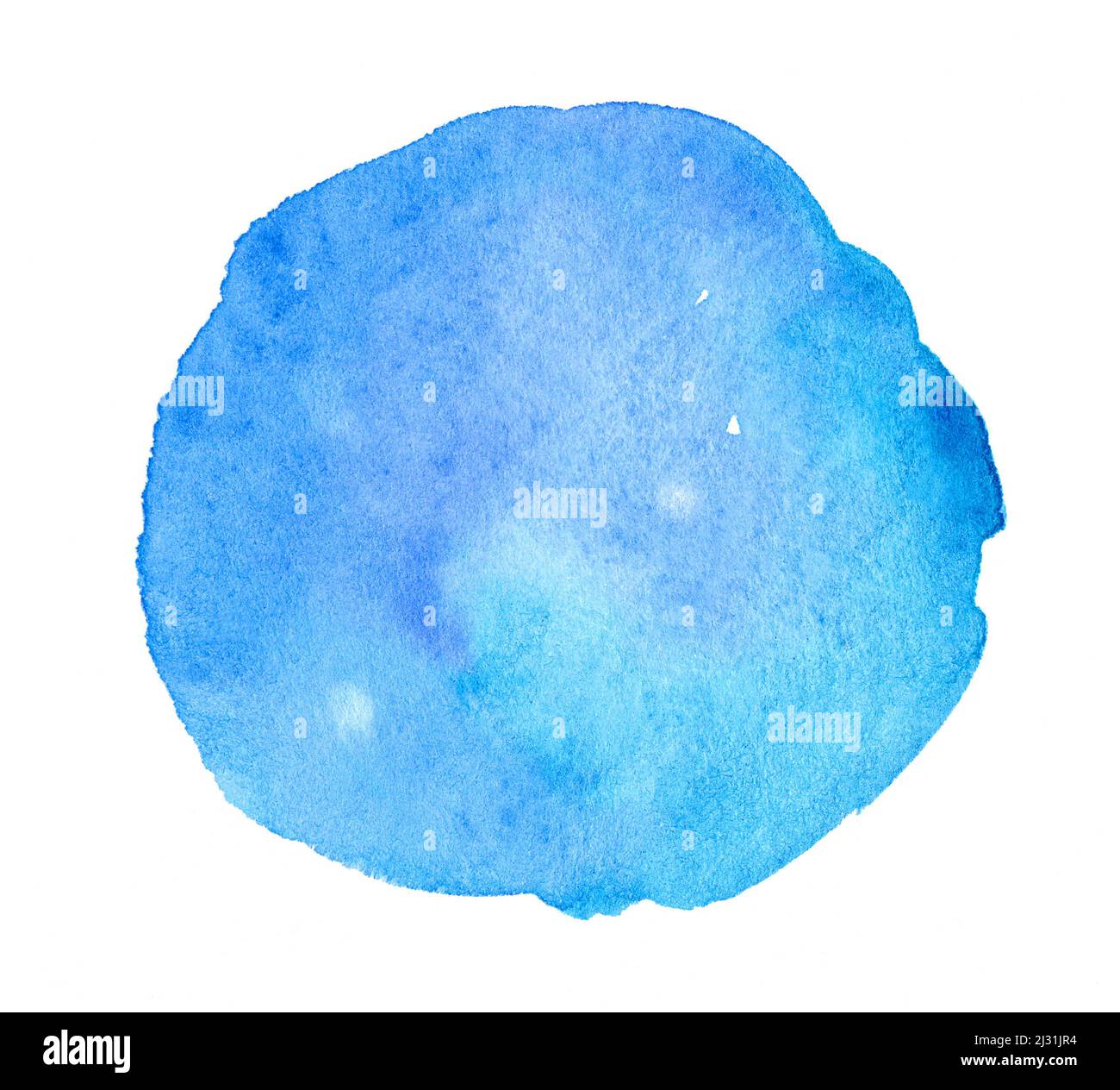 Blue watercolor spot for logo or lettering Stock Photo - Alamy