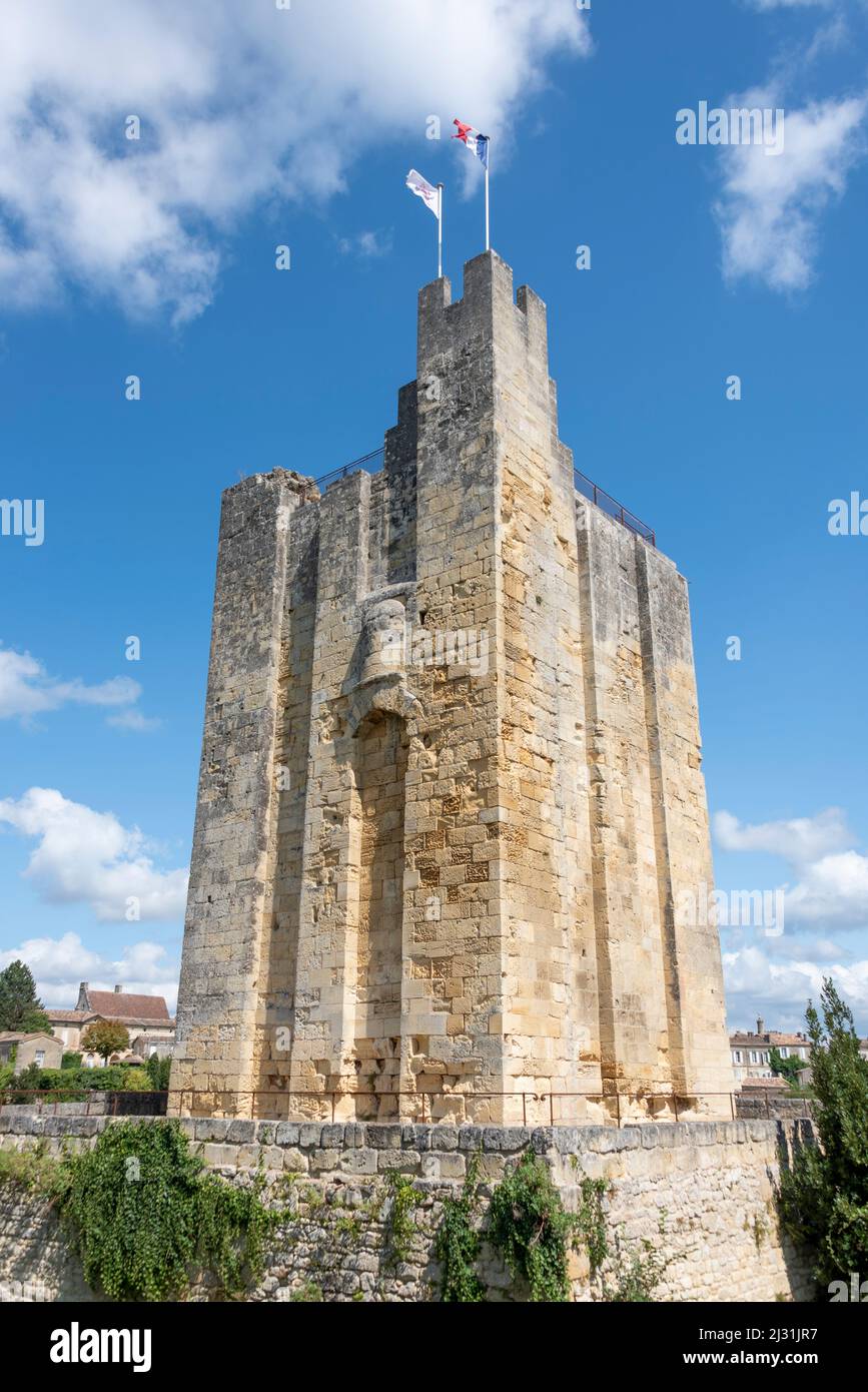 Defense tower in the wine town of Saint Emilion, Unesco World Heritage ...