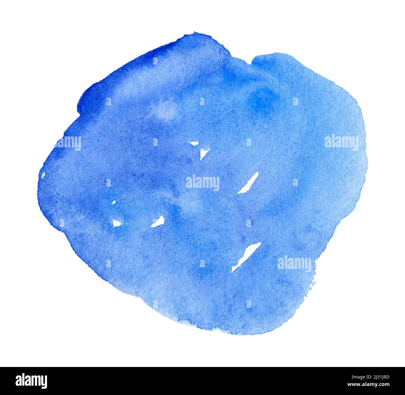 Blue watercolor spot for logo or lettering Stock Photo - Alamy