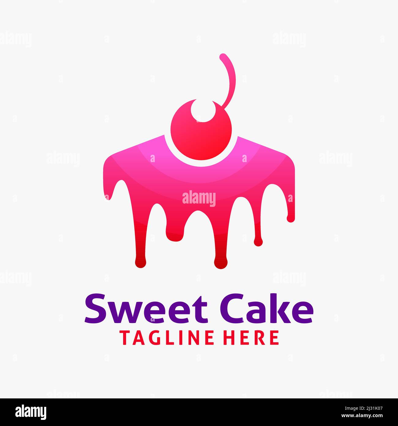 Sweet cake logo design Stock Vector Image & Art - Alamy