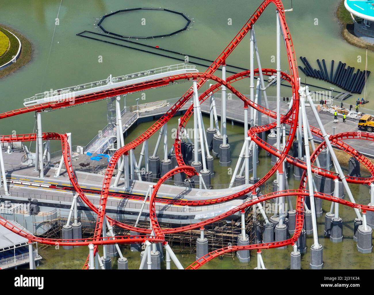 HUAI'AN, CHINA - APRIL 4, 2022 - Aerial photo taken on April 4, 2022 ...