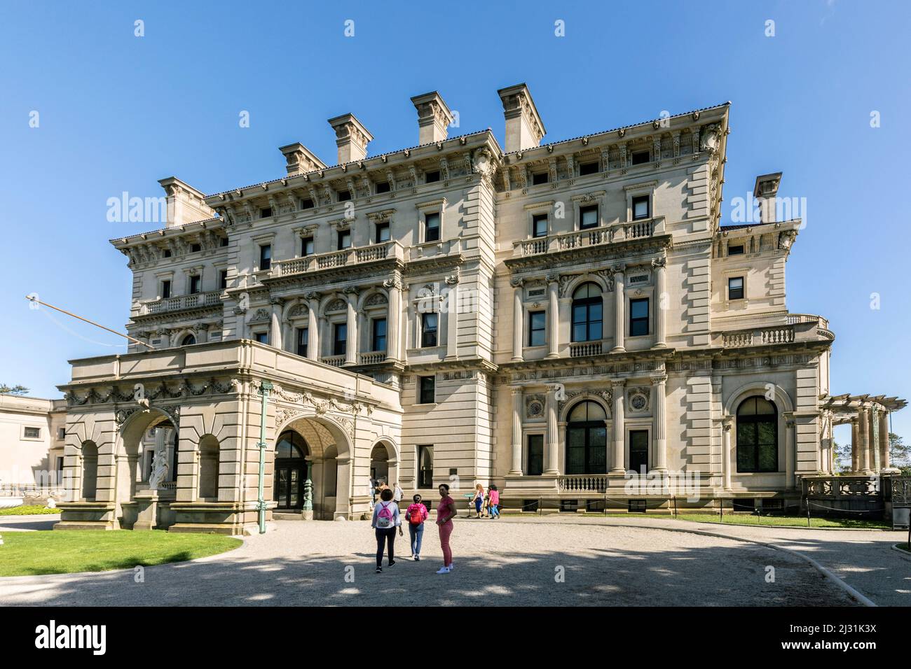 NEWPORT, USA - SEP 23, 2017: the breakers is an old Newport Vanderbilt ...