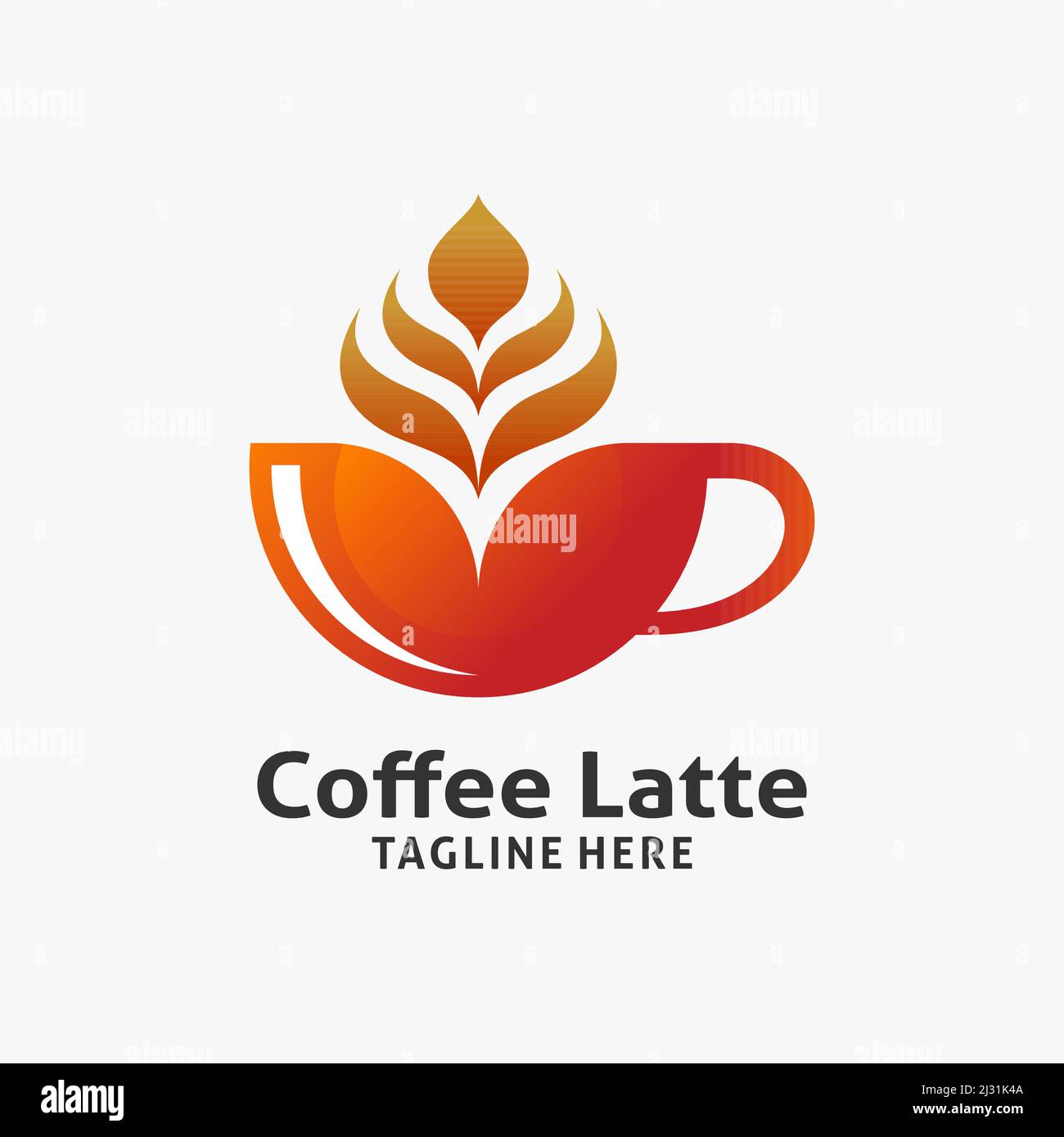 Coffee latte logo design Stock Vector Image & Art - Alamy