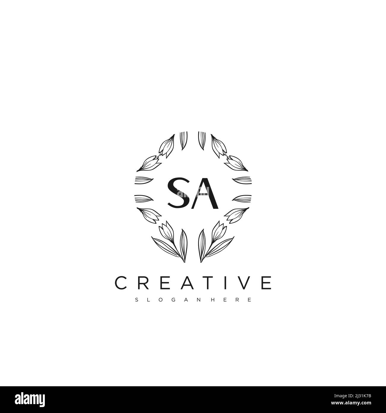 SA Initial Letter Flower Logo Template Vector premium vector Stock ...