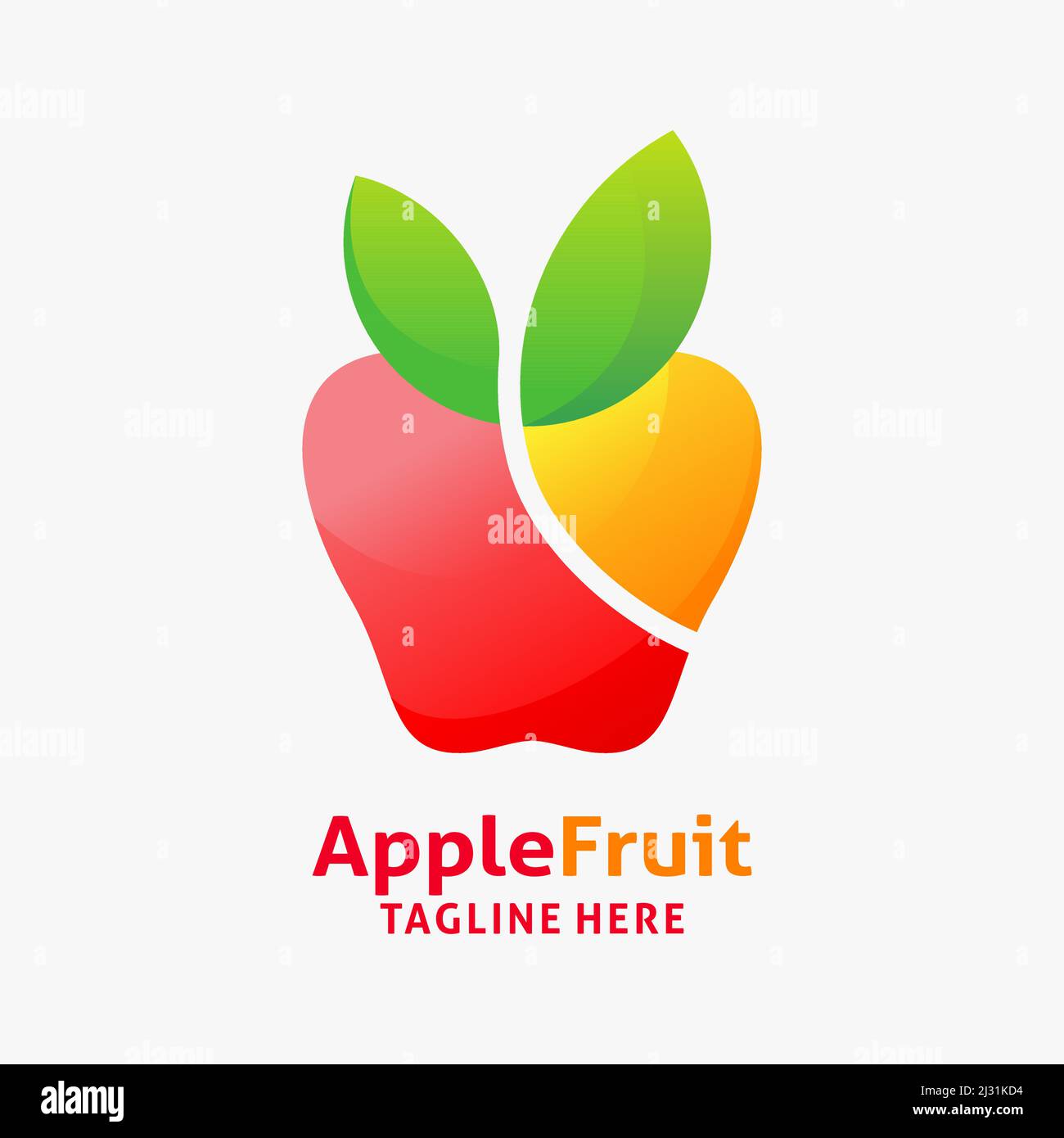Apple fruit logo design Stock Vector Image & Art - Alamy