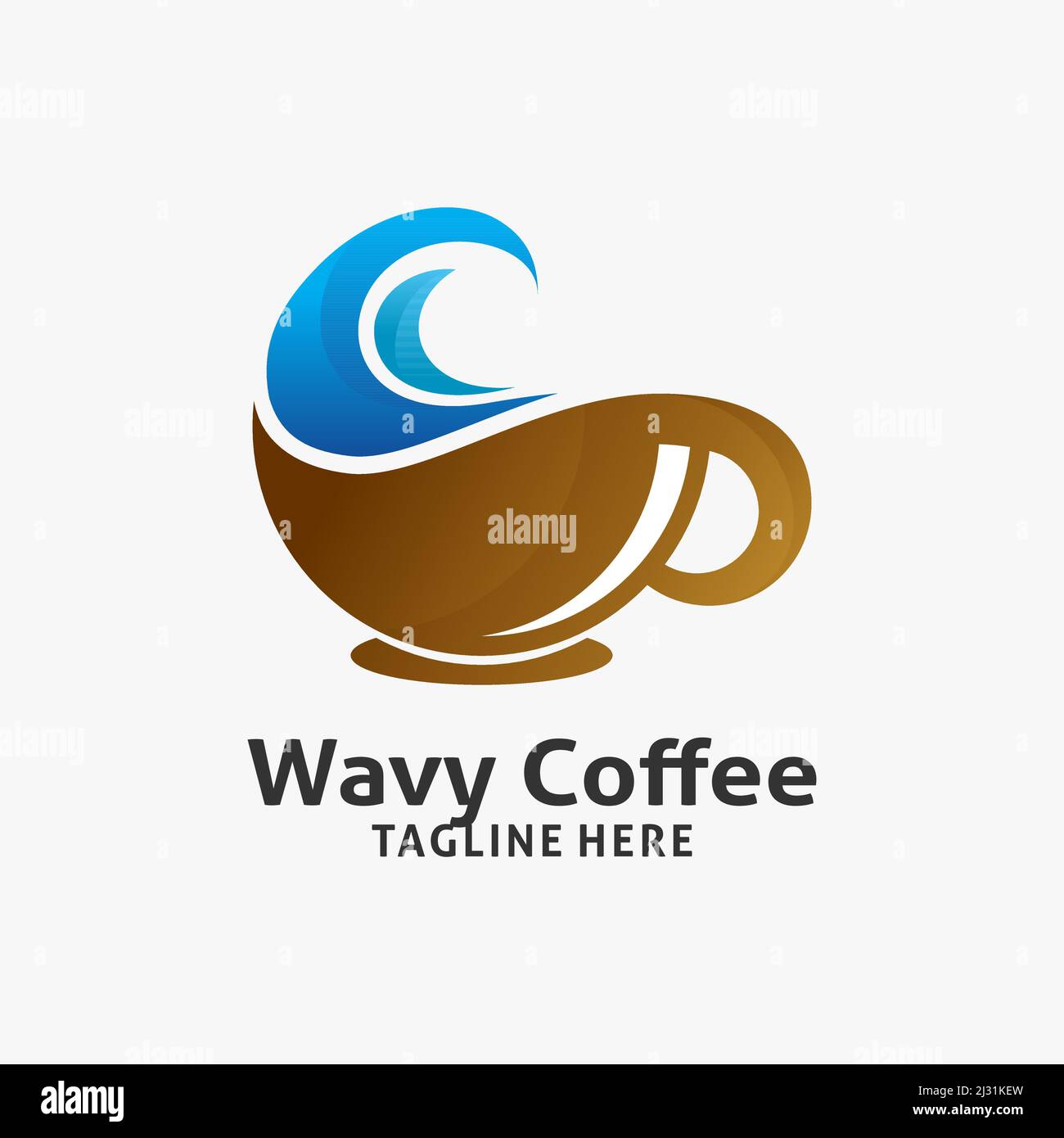 Wave coffee logo design Stock Vector Image & Art - Alamy