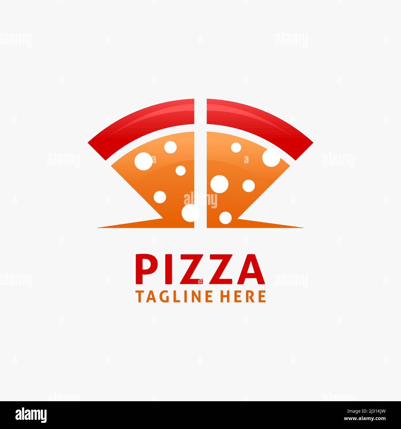 Triangle pizza slices logo design Stock Vector Image & Art - Alamy