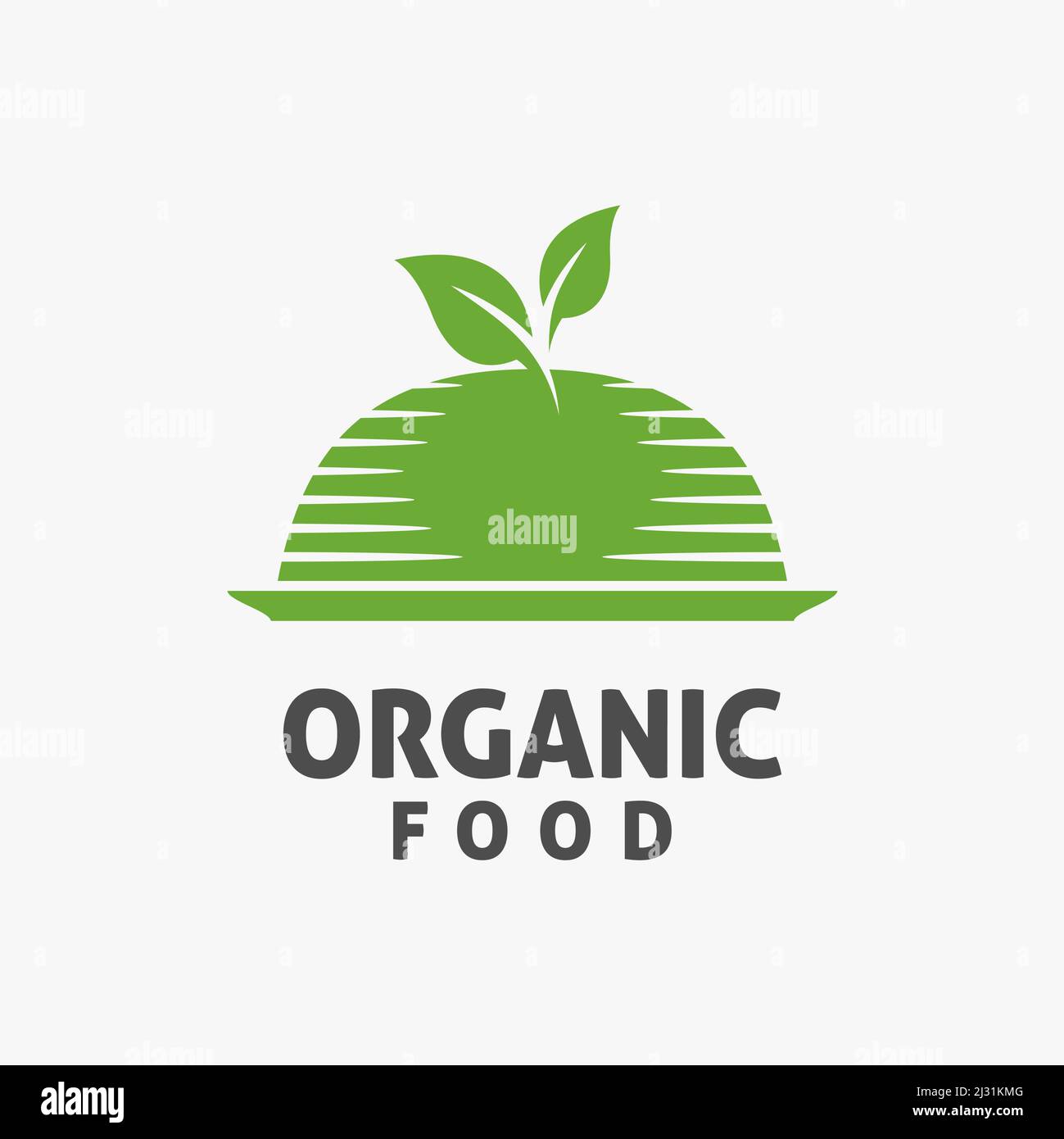Organic food logo design Stock Vector Image & Art - Alamy
