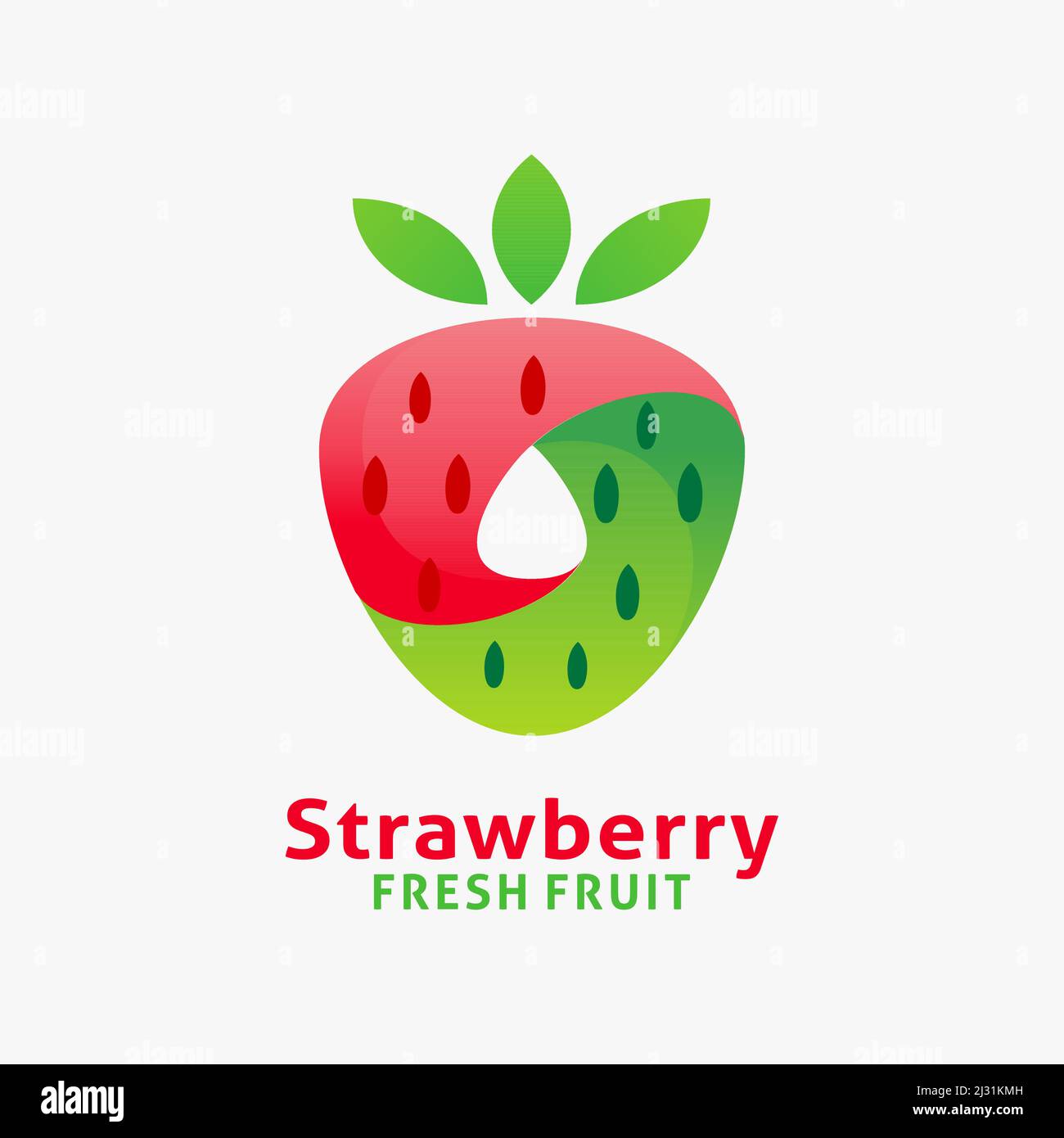 Strawberry fruit logo design Stock Vector Image & Art - Alamy