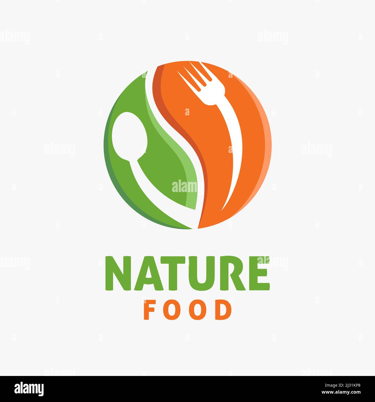 Nature food logo design Stock Vector Image & Art - Alamy