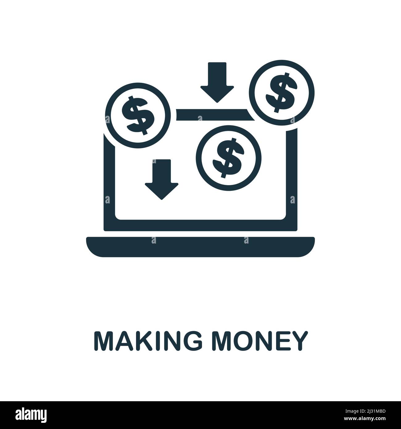Making Money flat icon. Colored element sign from finance management ...