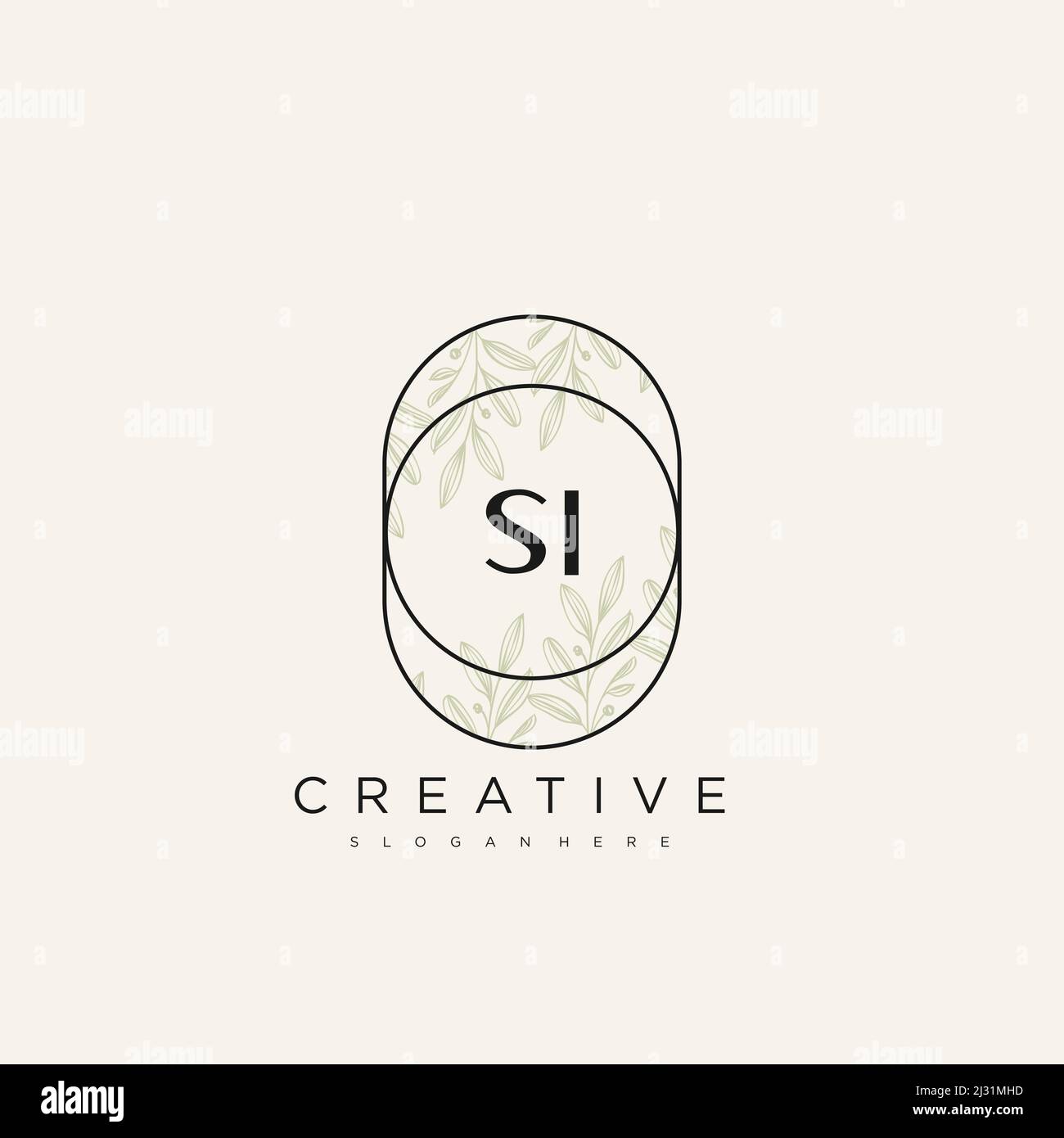 SI Initial Letter Flower Logo Template Vector premium vector Stock ...