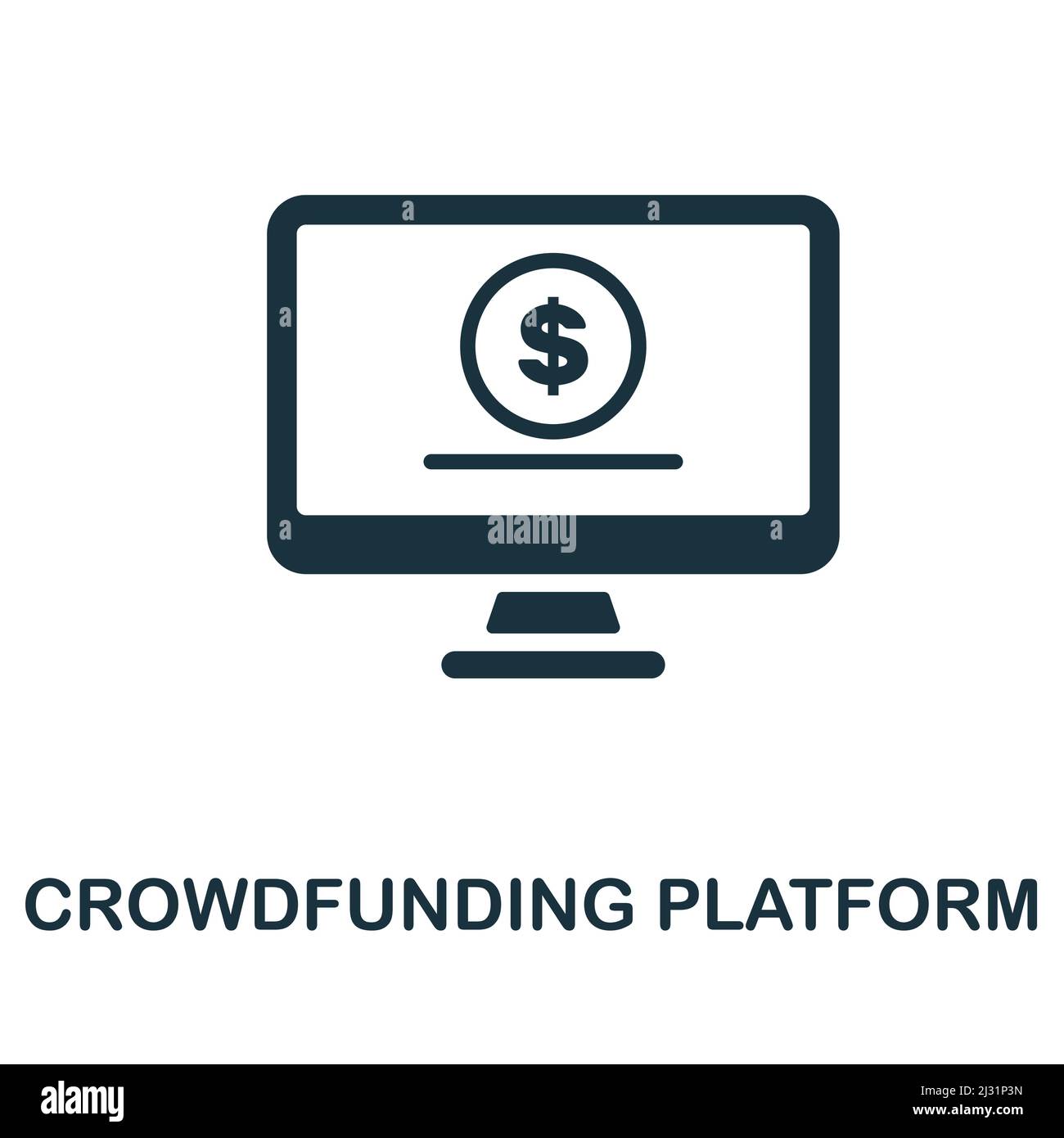 Crowdfunding Platform icon. Monochrome simple Crowdfunding Platform ...