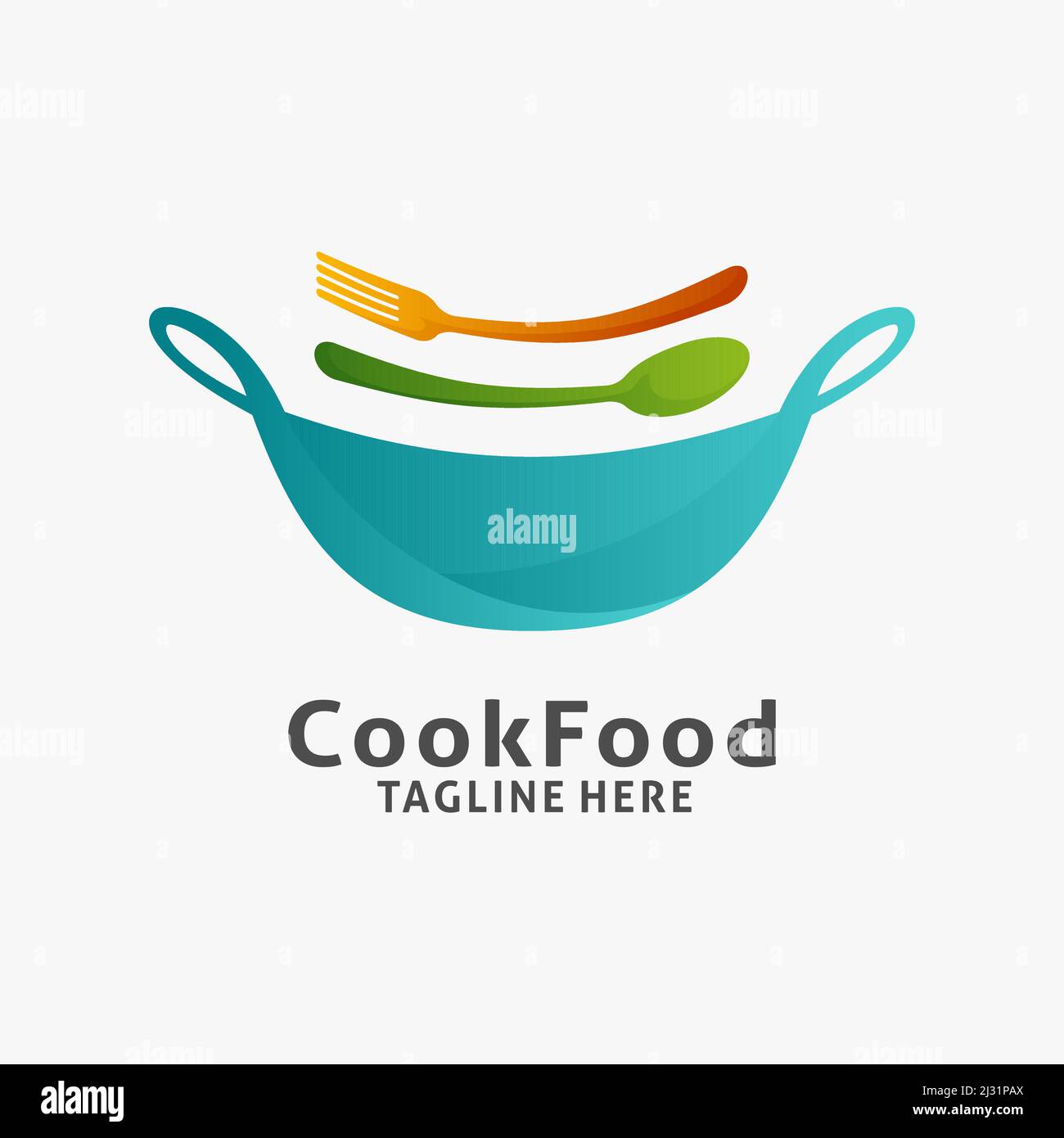 Cook food logo design Stock Vector Image & Art - Alamy