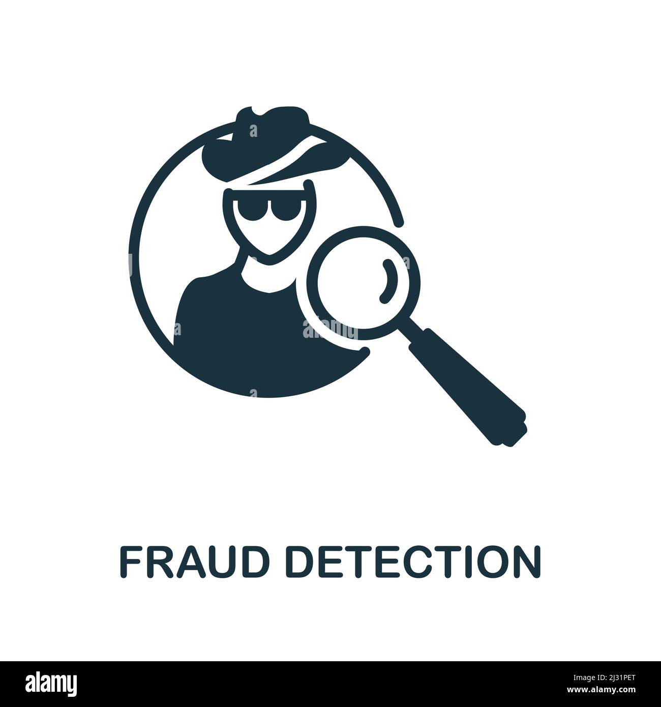 Fraud Detection icon. Monochrome simple Fraud Detection icon for ...