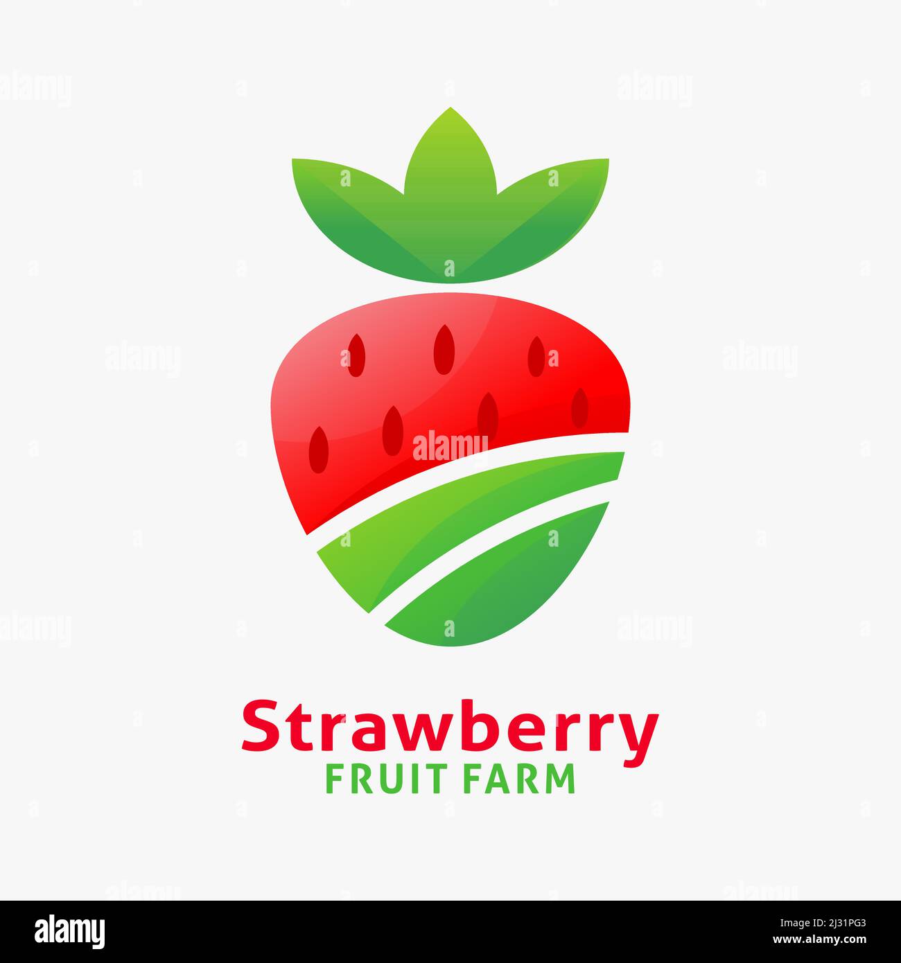 Strawberry fruit farm logo design Stock Vector Image & Art - Alamy