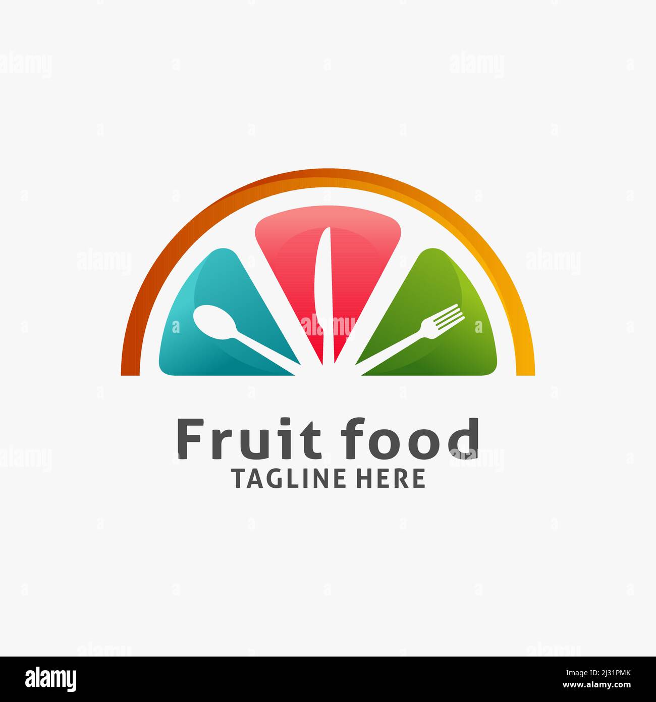 Orange fruit food logo design Stock Vector Image & Art - Alamy