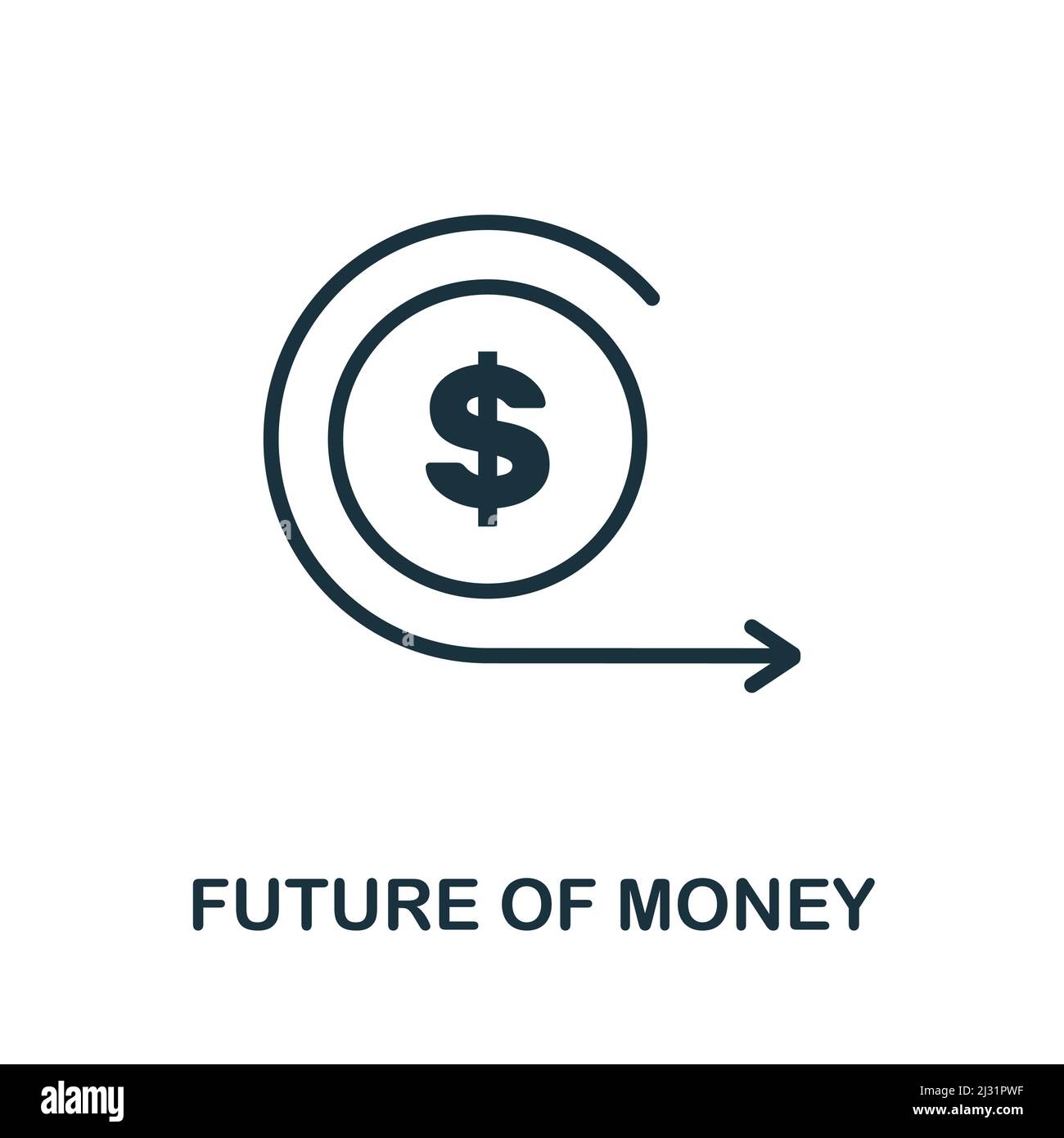Future Of Money icon. Monochrome simple Future Of Money icon for ...