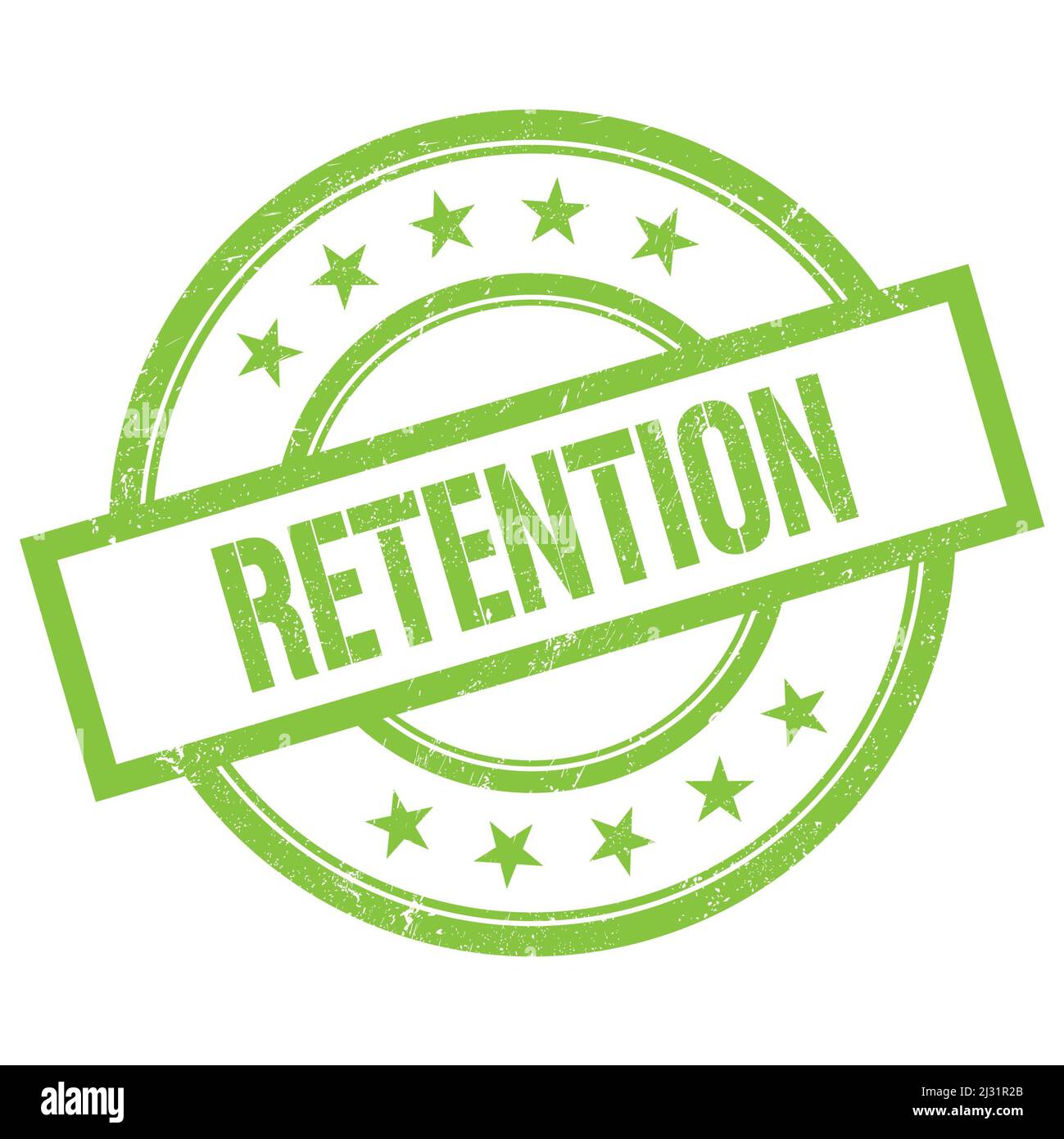 RETENTION text written on green round vintage rubber stamp Stock Photo ...