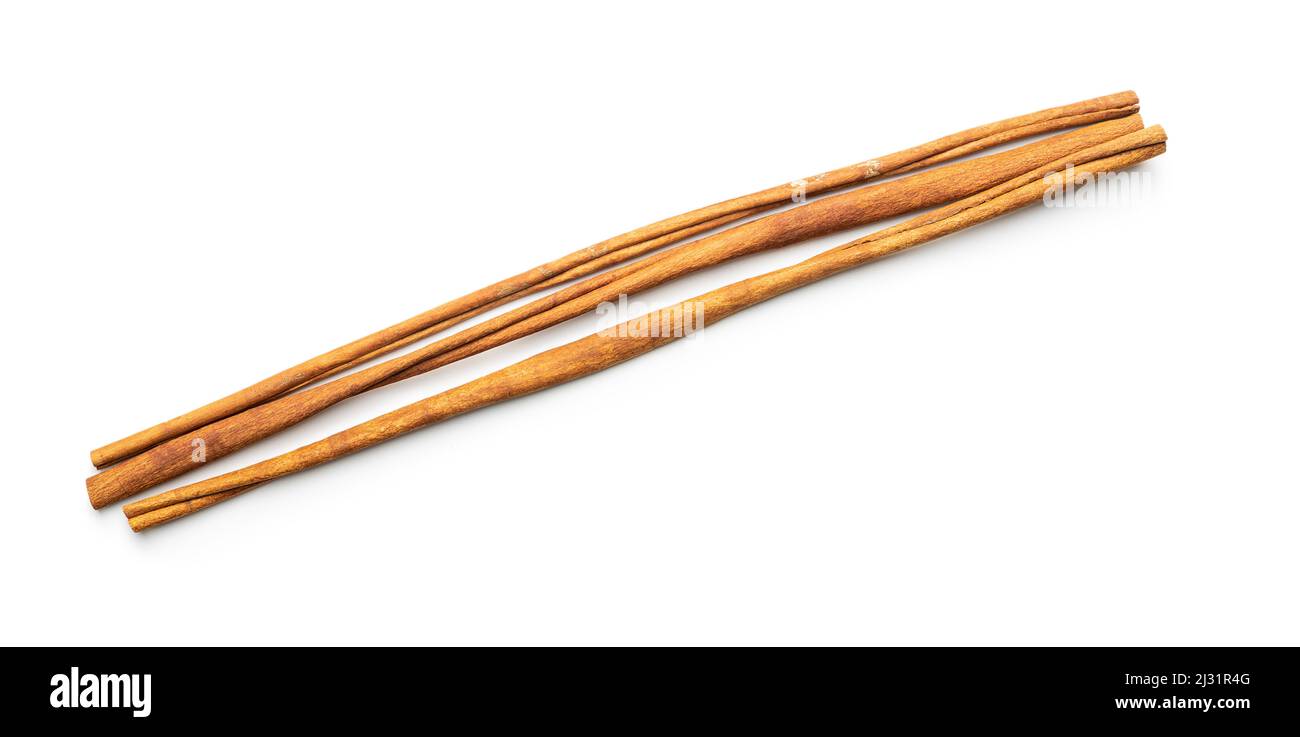 Dry cinnamon sticks isolated on a white background. Cinnamon spice ...