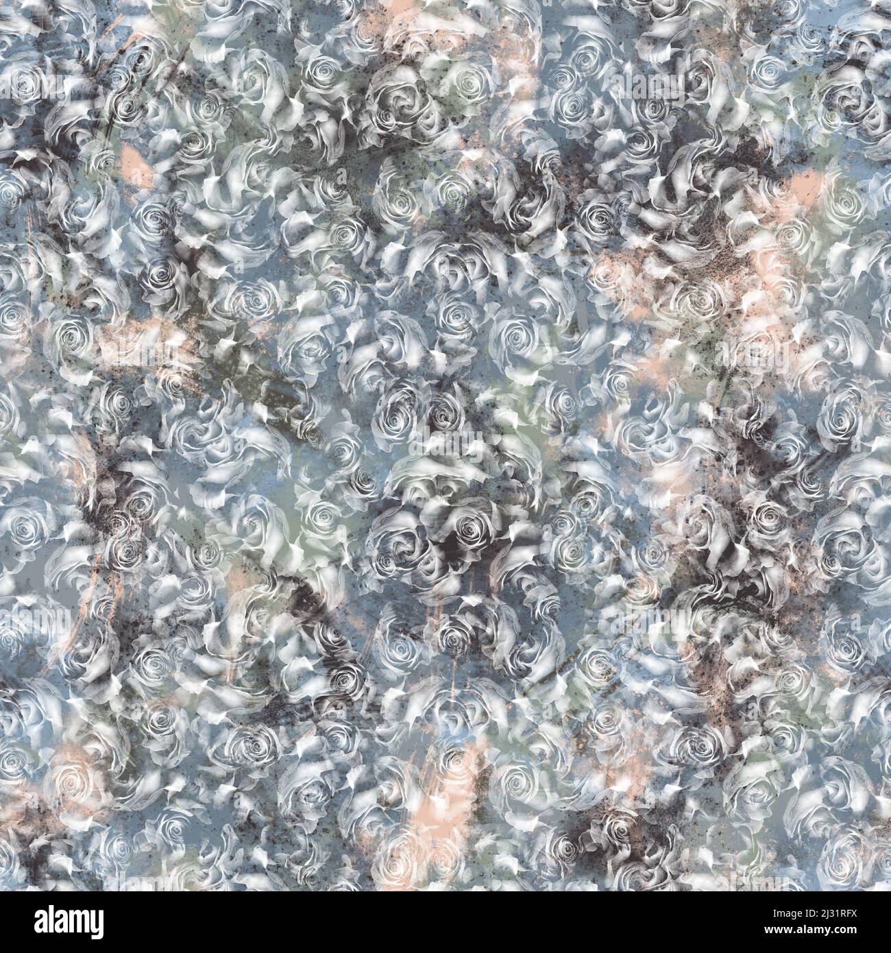 Seamless neutral tan and white distressed grungy motif surface pattern ...