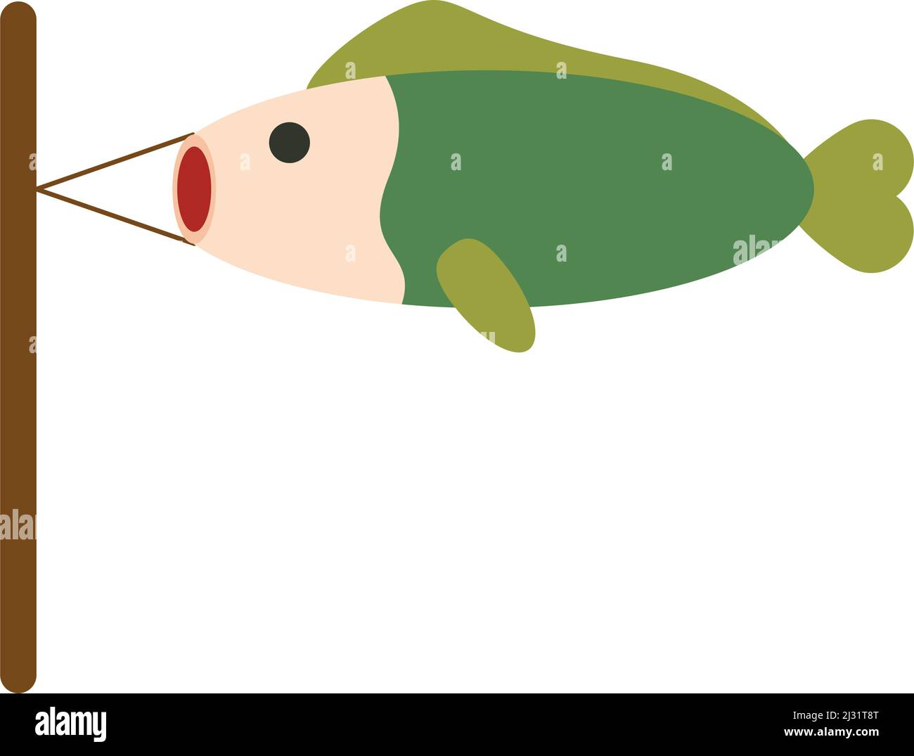 green koi fish flag japanese Stock Vector Image & Art - Alamy