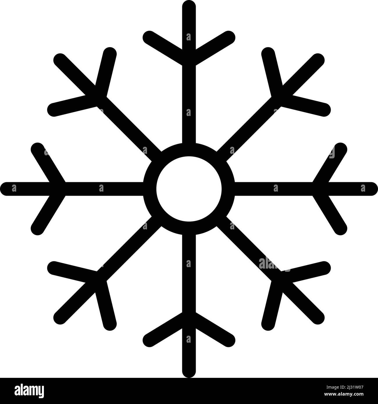 Snow Flake Vector Icon Design Illustration Stock Vector Image & Art - Alamy