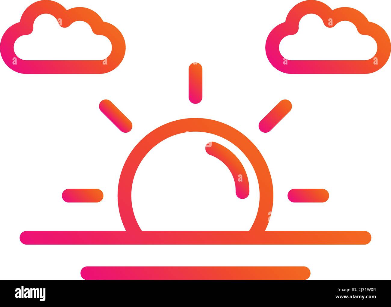 Sun Set Vector Icon Design Illustration Stock Vector Image & Art - Alamy