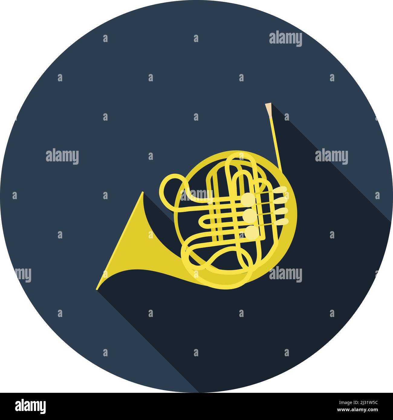 Horn Icon. Editable Bold Outline With Color Fill Design. Vector ...